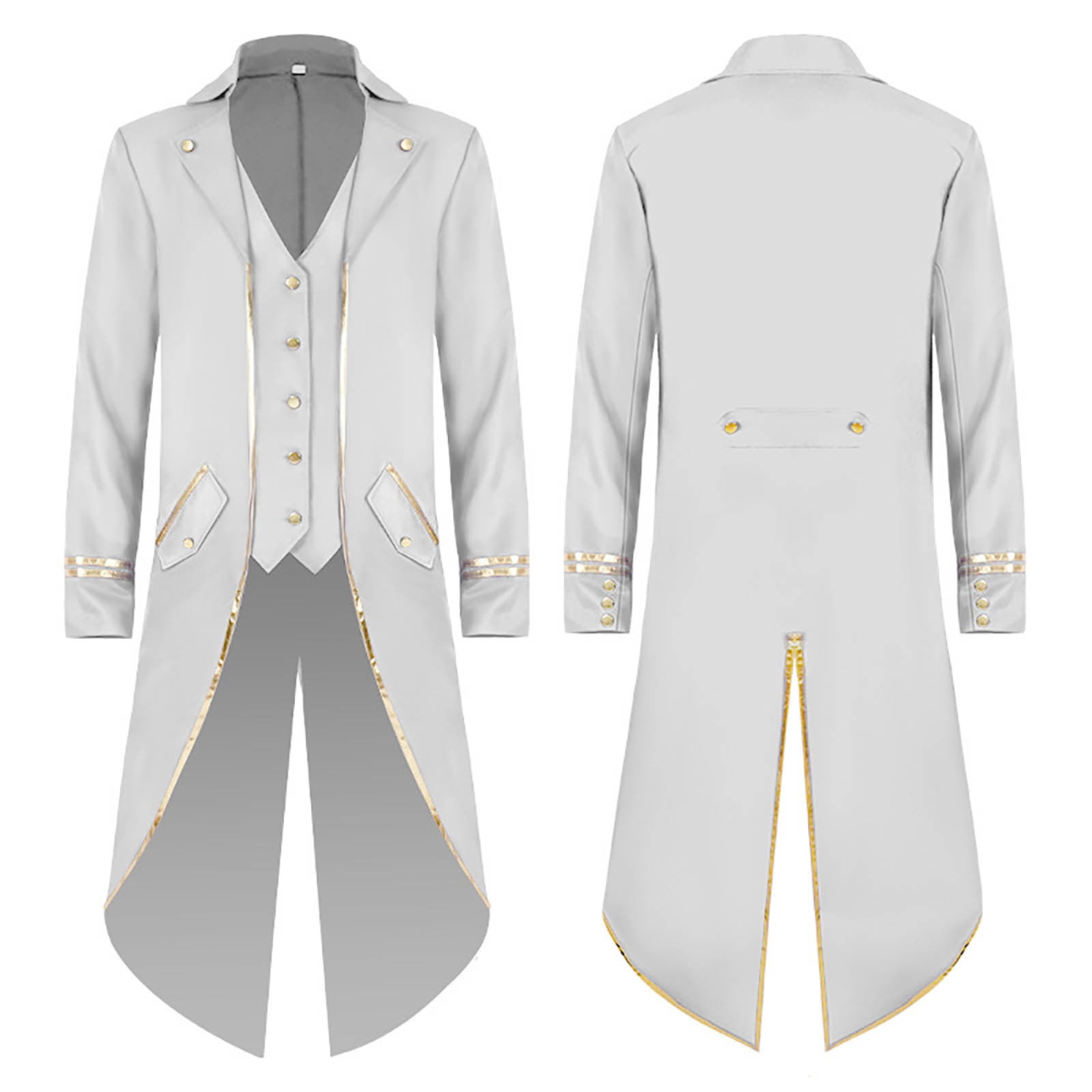 Brnmxoke Men's Vintage Tailcoat Jacket Vintage Gothic Victorian Coat ...