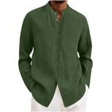 Brnmxoke Mens Linen Long Sleeve Button Down Shirt,Casual Summer Gauze ...