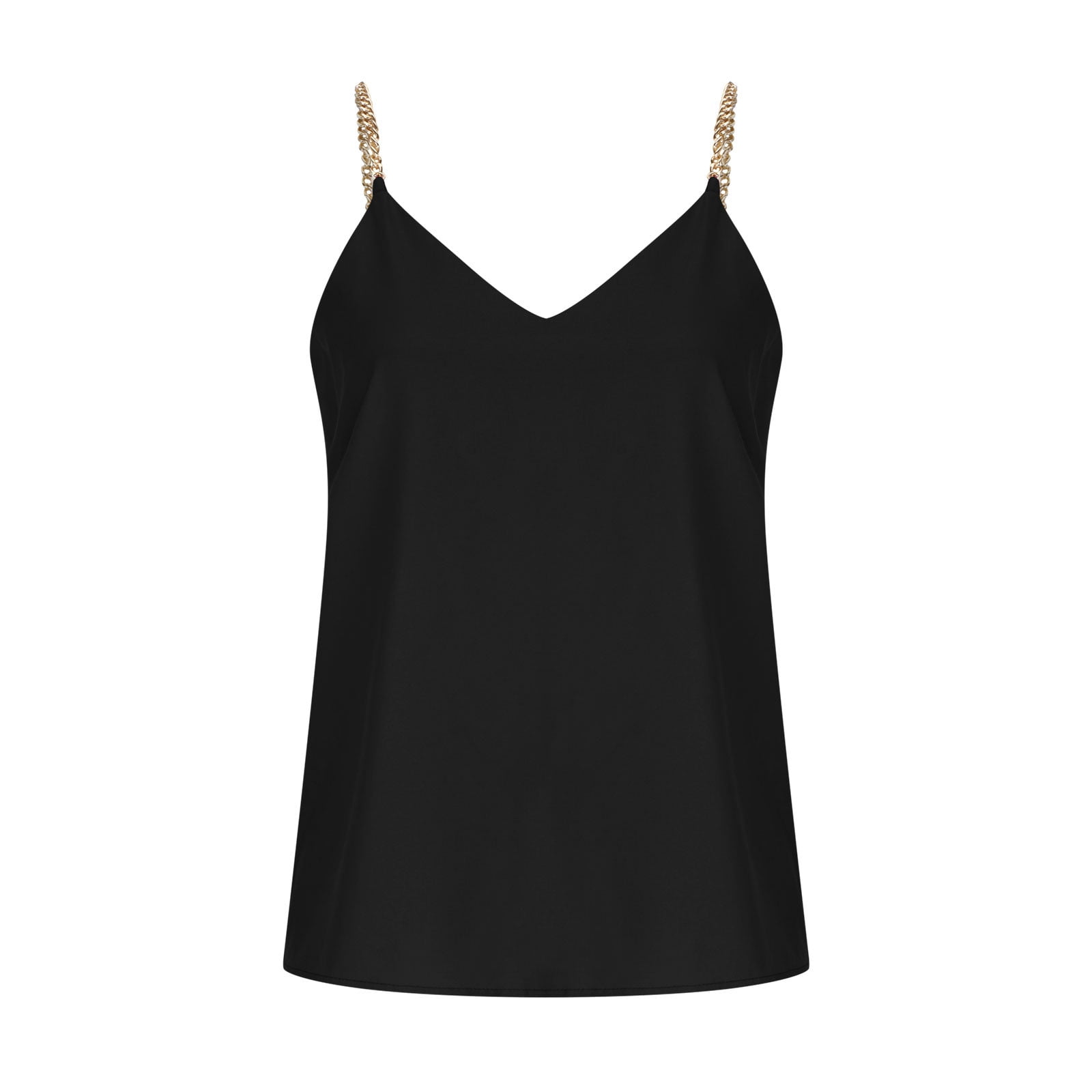Brnmxoke Sexy Metallic Chain Tank Top For Women Sequin V Neck Spaghetti