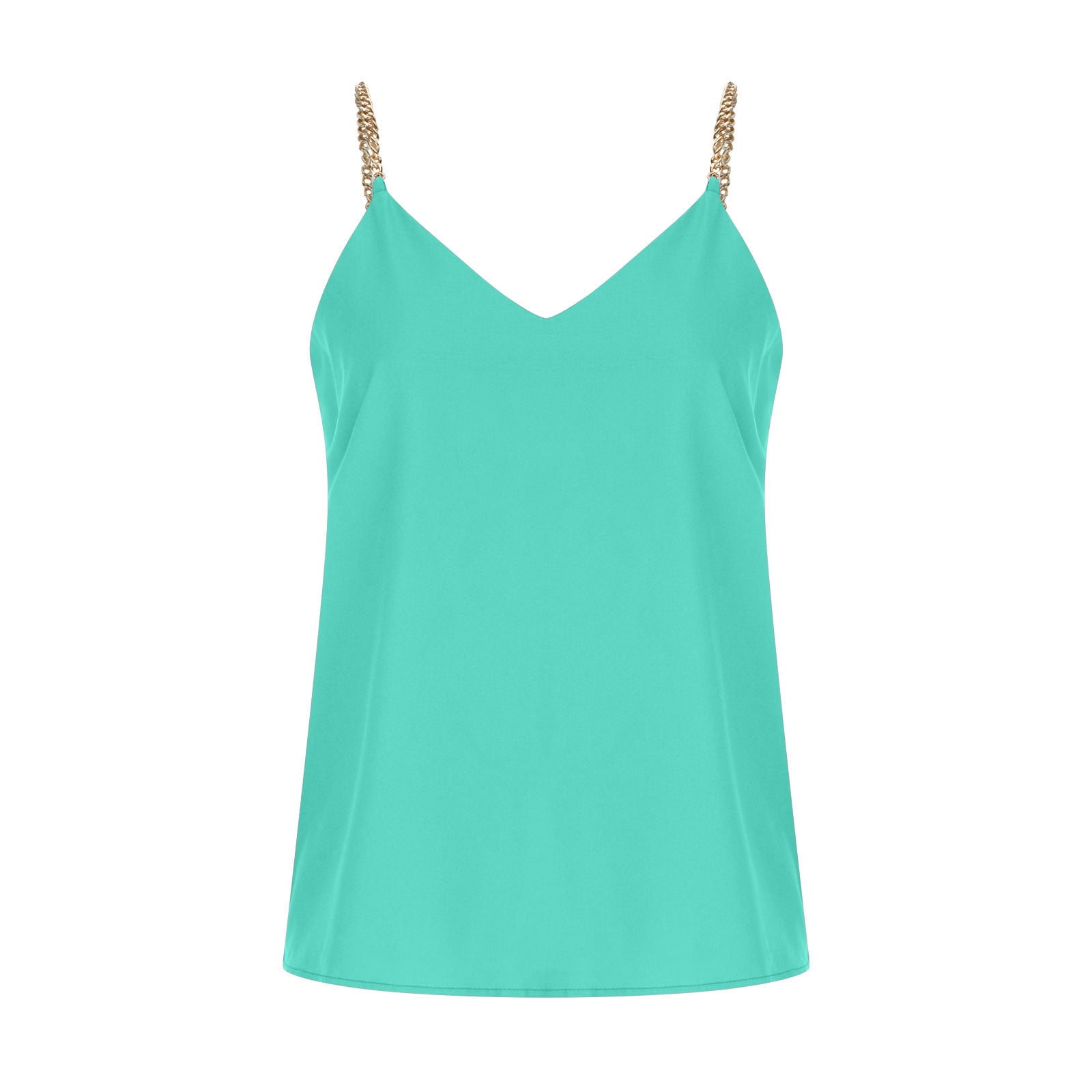 Brnmxoke Sexy Metallic Chain Tank Top For Women Sequin V Neck Spaghetti