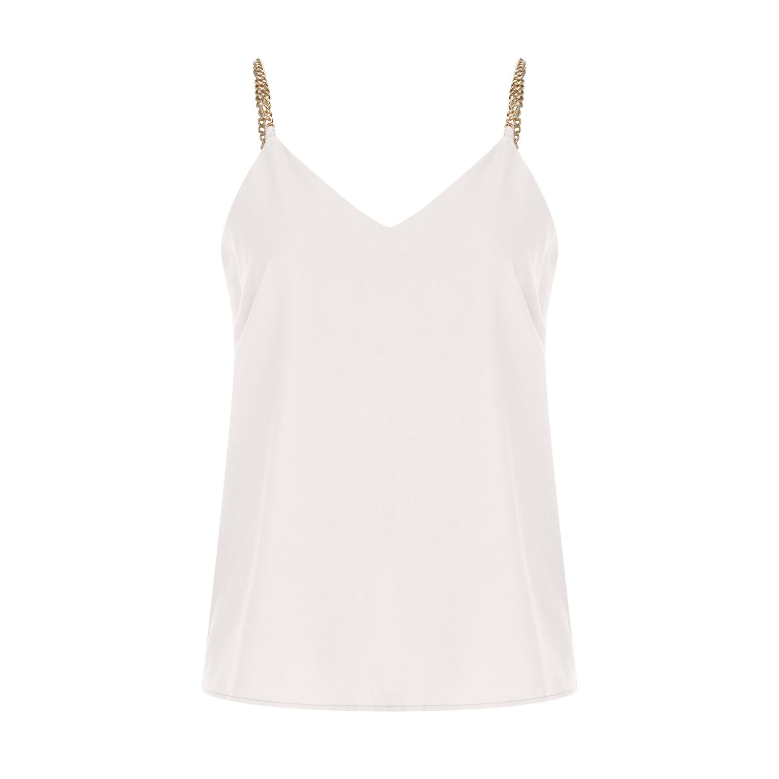 Brnmxoke Sexy Metallic Chain Tank Top For Women Sequin V Neck Spaghetti