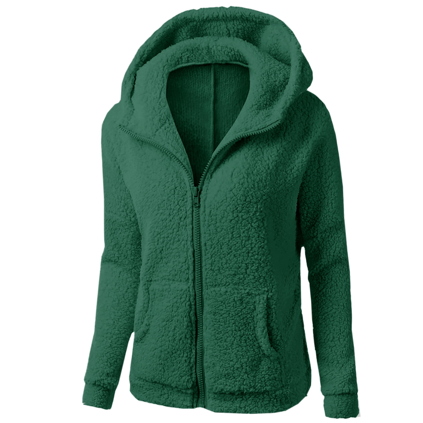 Brnmxoke Sherpa Jackets for Women Zip Up Hoodies Tops Fleece Sweaters ...