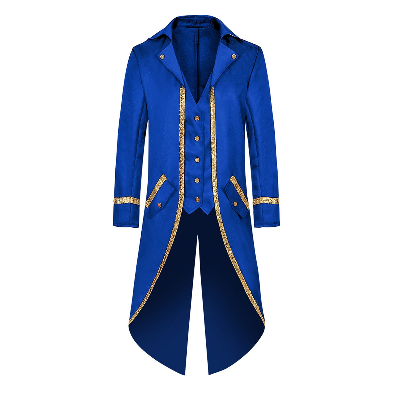 Brnmxoke Vintage Tailcoat Men Medieval Steampunk Trench Coats Halloween ...