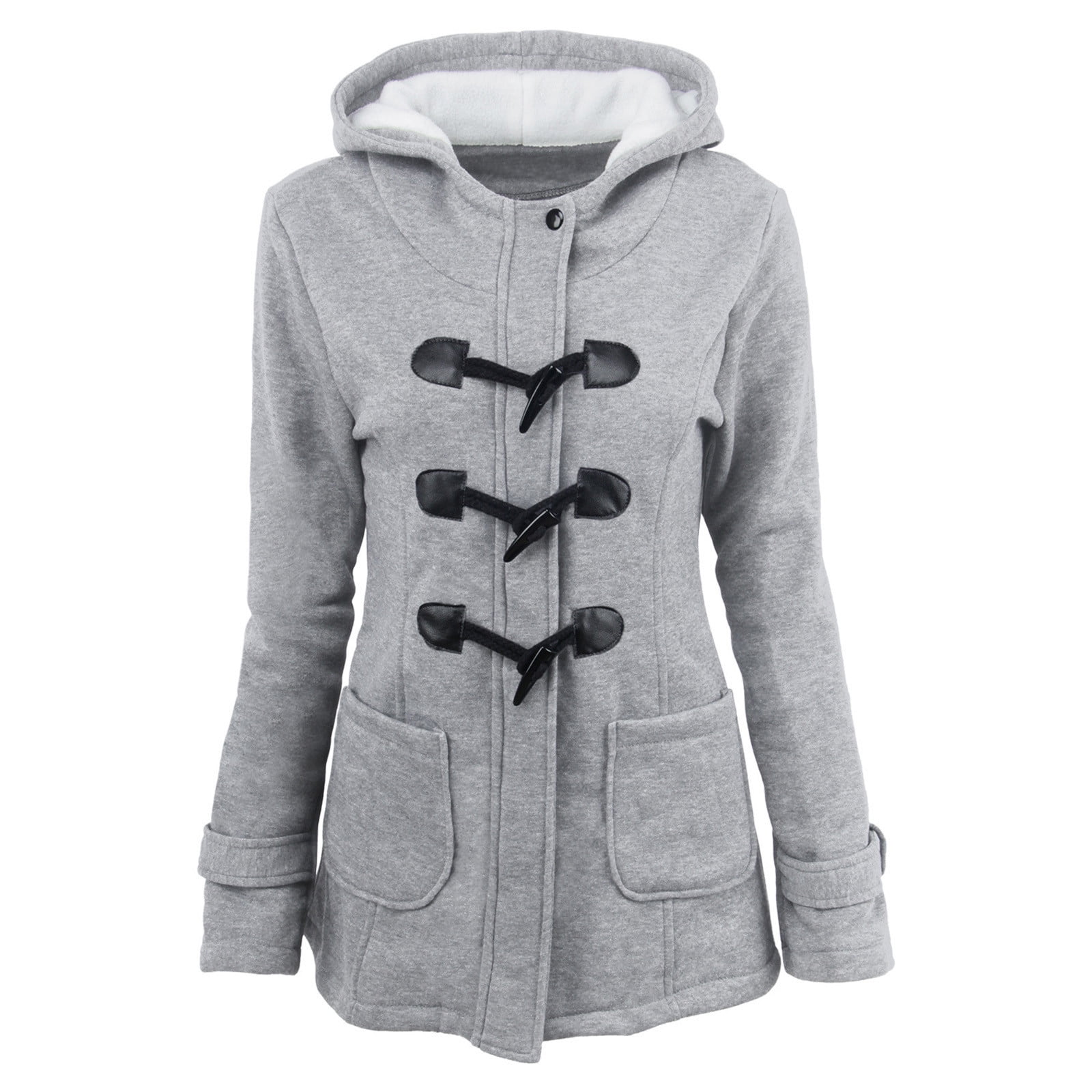 Brnmxoke Winter Coats for Women 2023 Fuzzy Hooded Jacket Plus Size ...