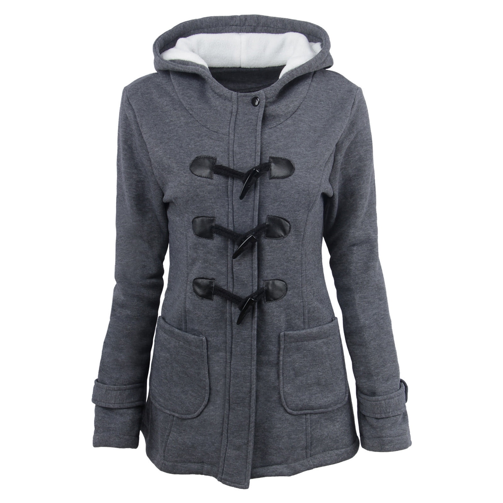 Brnmxoke Winter Coats for Women 2023 Fuzzy Hooded Jacket Plus Size ...