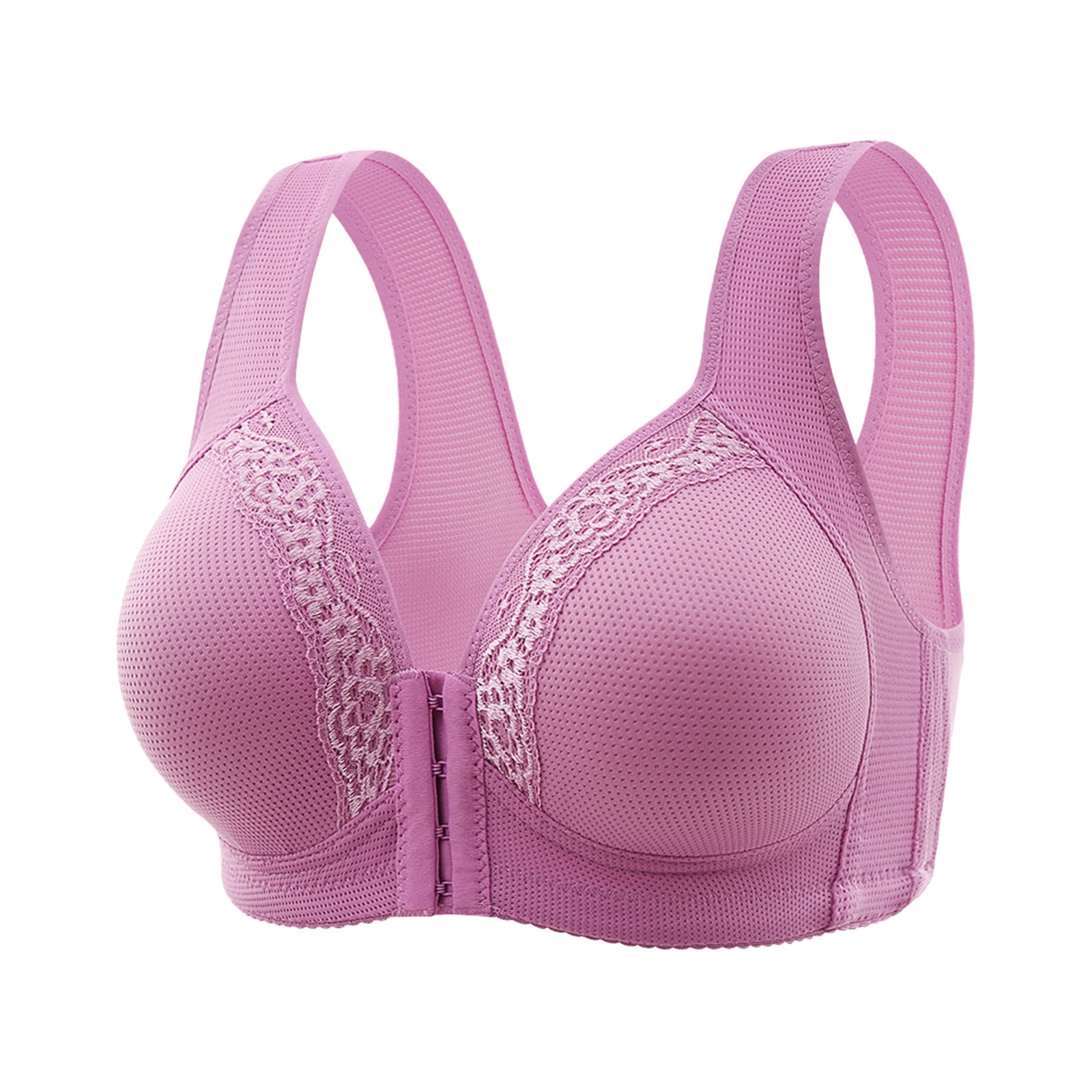 Brnmxoke Women Front Closure Bra Push Up Seamless Snap Front Bras For
