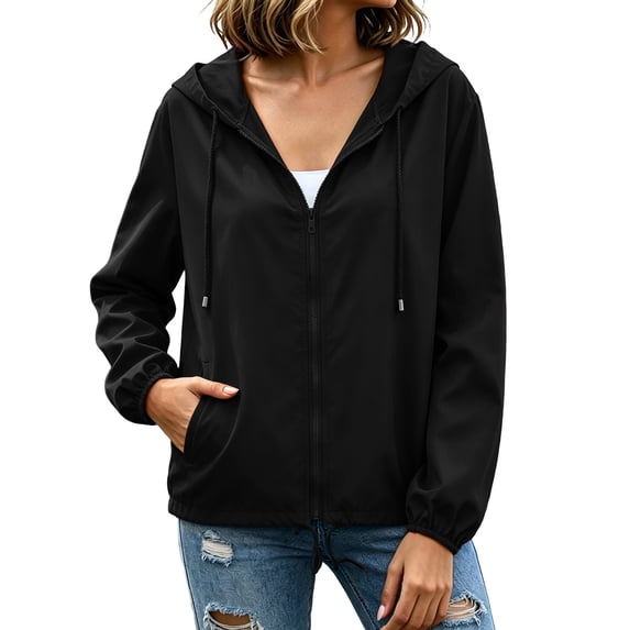 Brnmxoke Women Raincoats Waterproof with Hood Summer Plus Size ...