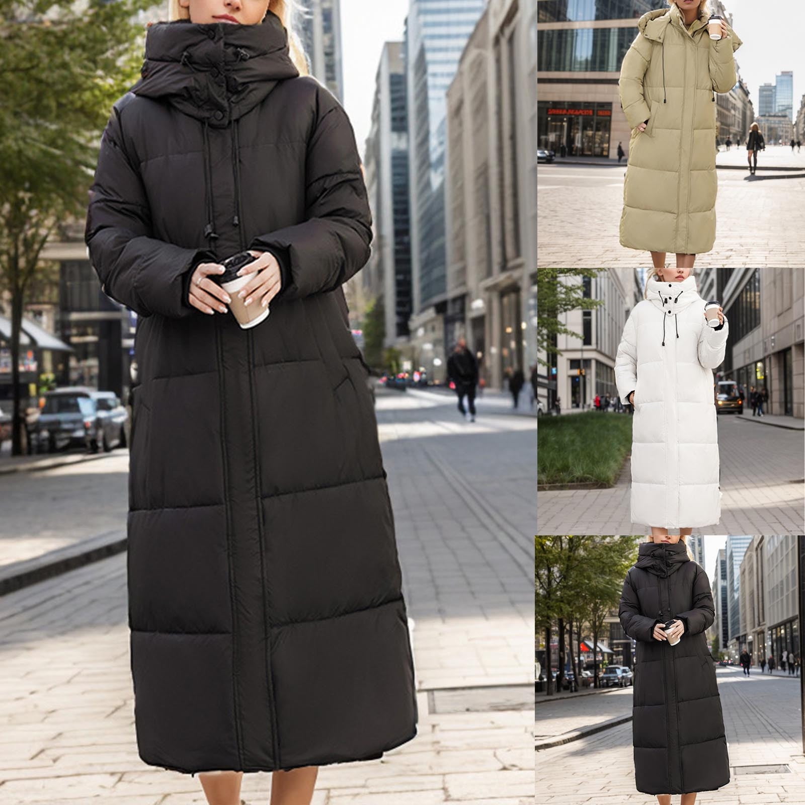 Brnmxoke Women's Oversized Long Winter Warm Coat Windproof Waterproof ...