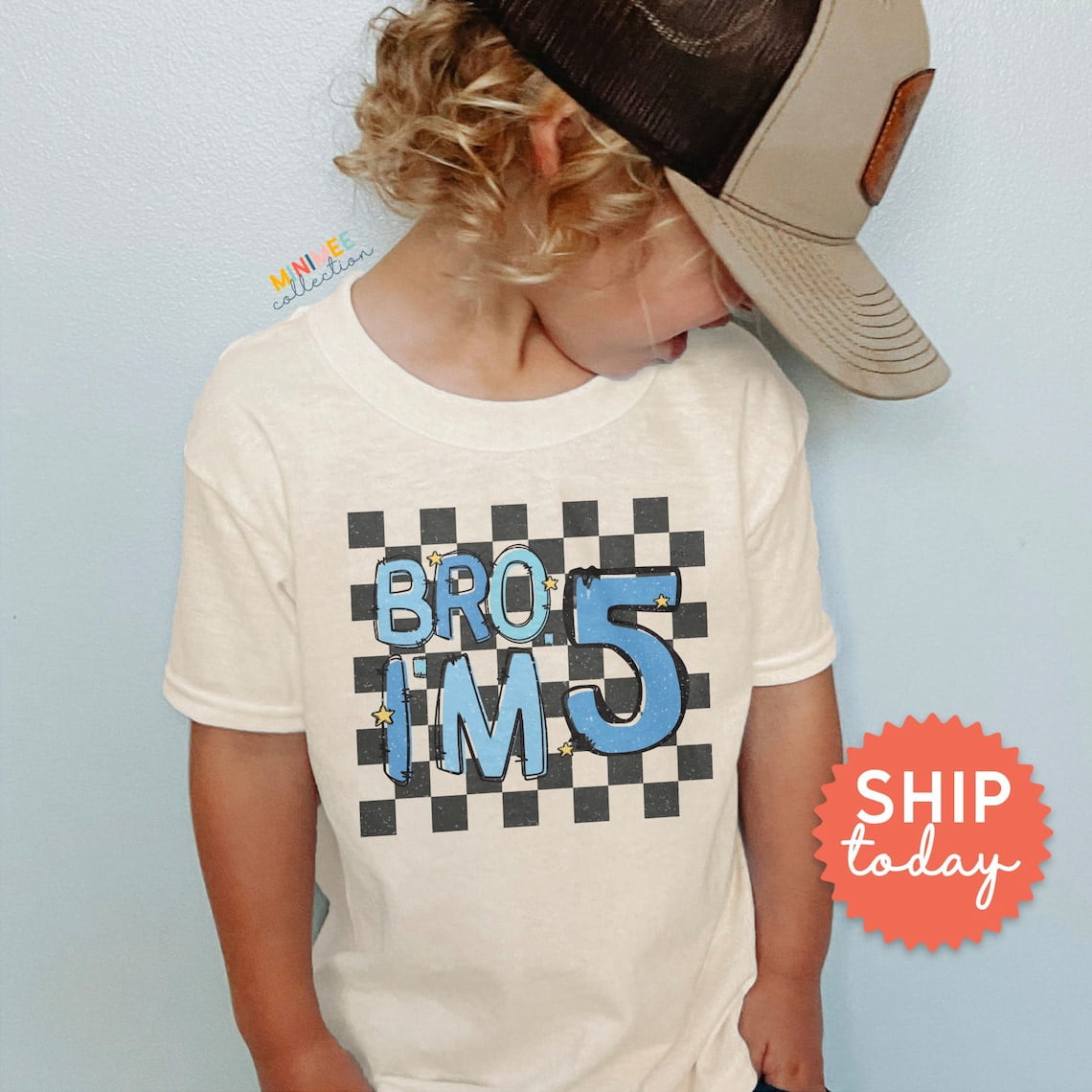 Bro I'M 5 Toddler Shirt, Kids 5Th Birthday Shirt, Funny Birthday Boy ...