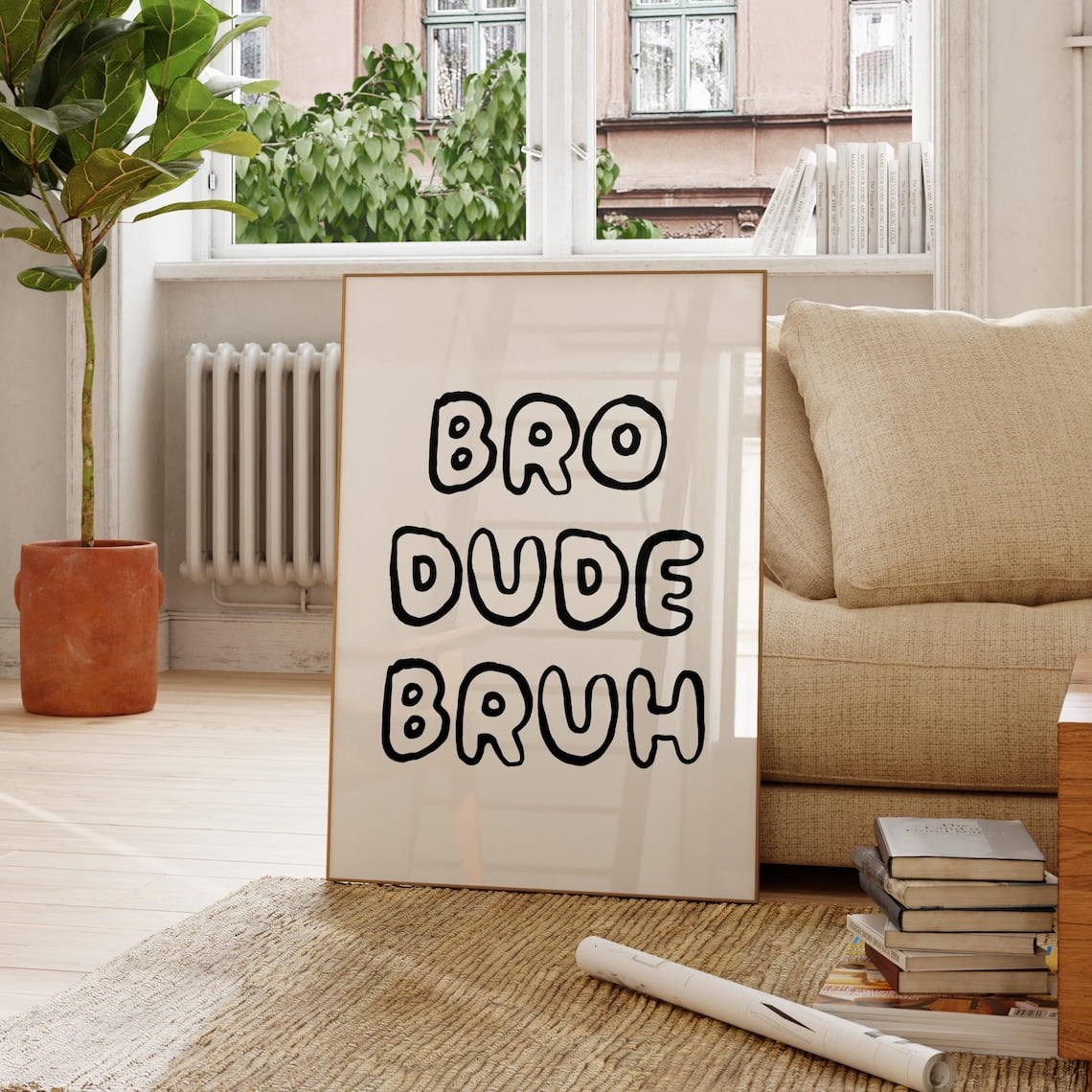 Bro Dude Bruh Wall Art, Boys Room Art Print, Boys Room Wall Art ...