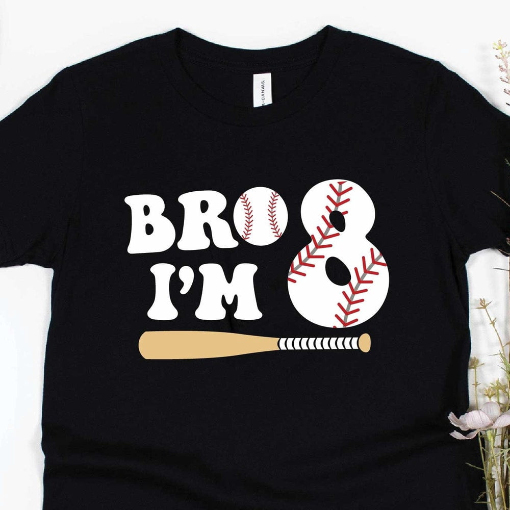 Bro I'M 8 Shirt, Eighth Birthday Shirt, 8 Year Old Birthday Shirt, 8Th ...