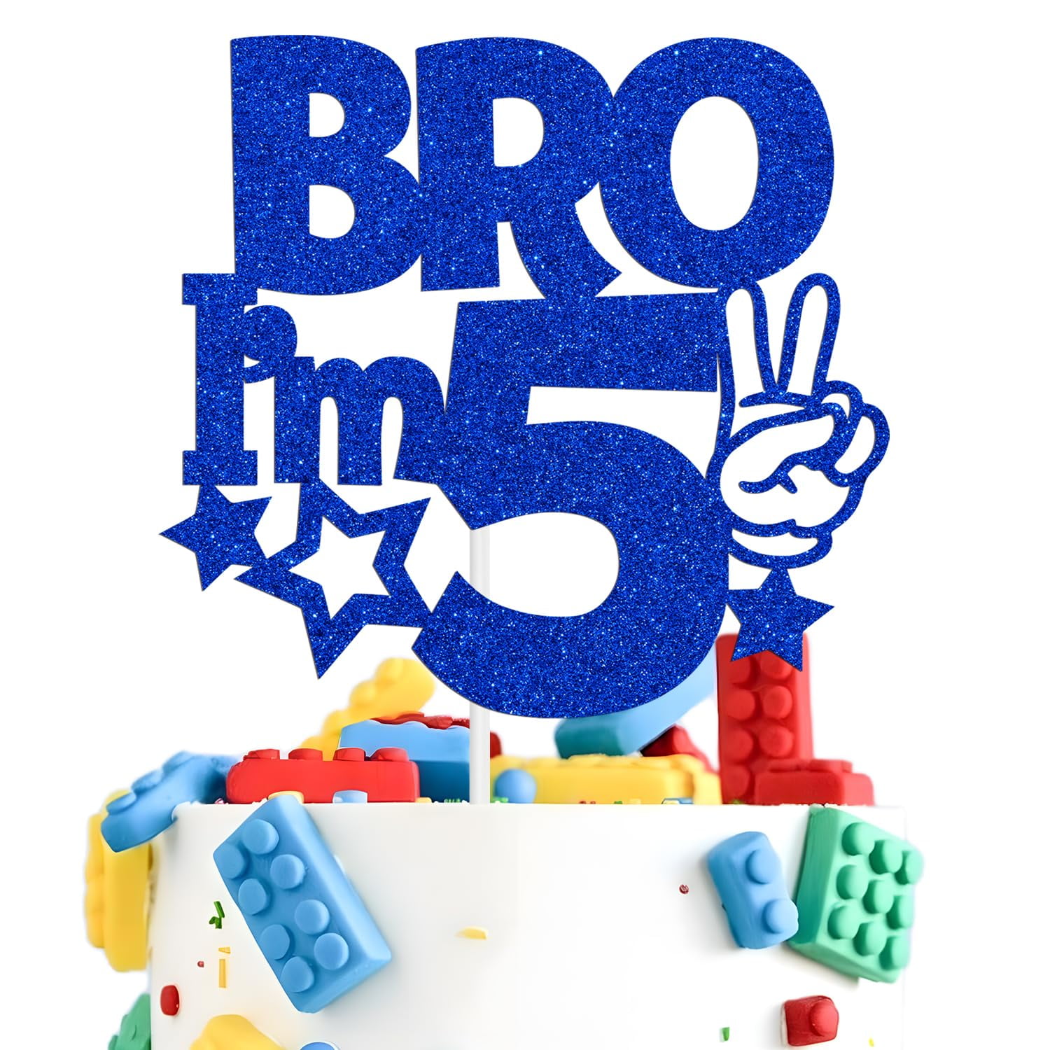 Bro I'm 5ITSC Cake Topper,Bruh It's My Birthday,Officially a Handful, Happy 5th Birthday Party ...