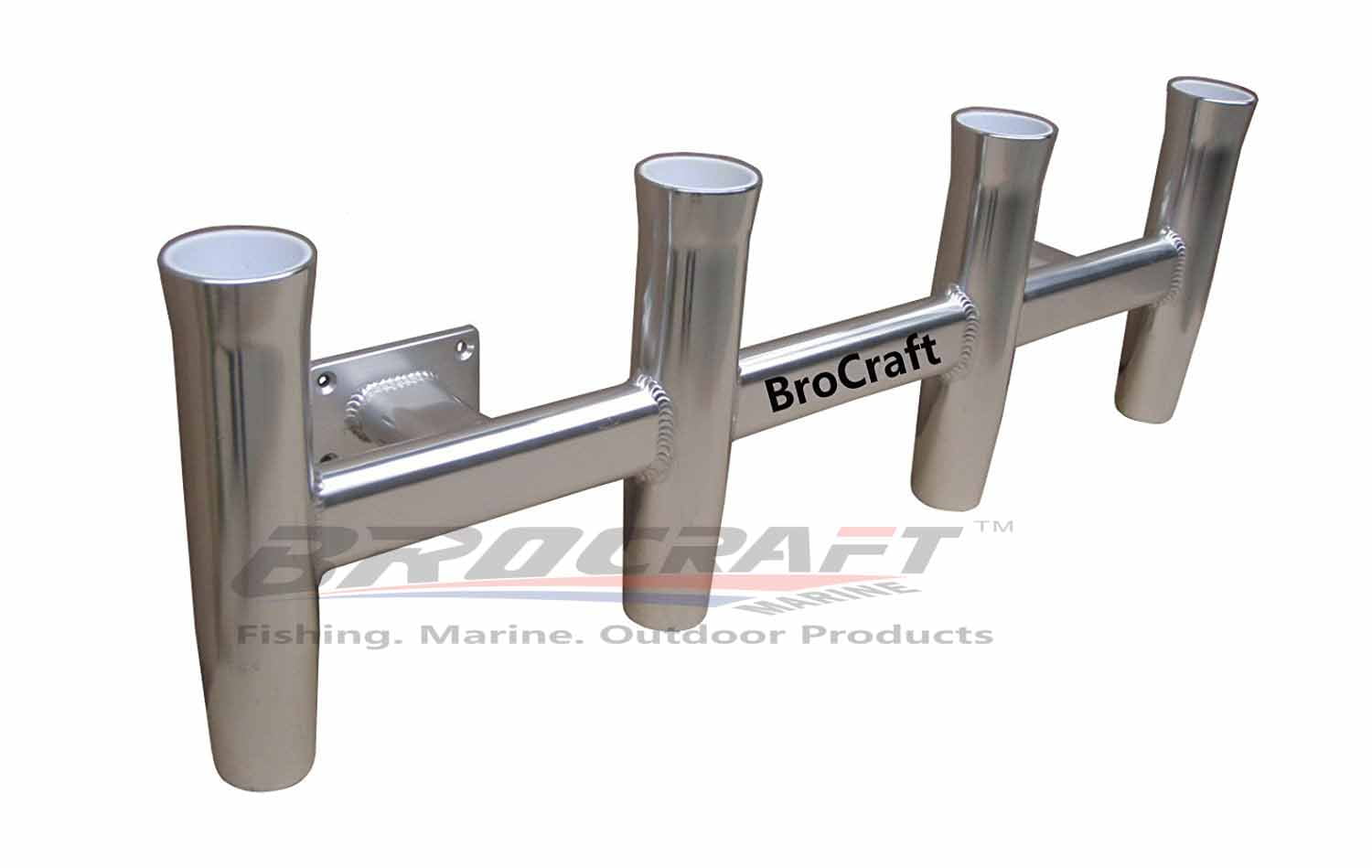 BroCraft Marine Grade Aluminum 4-Pole Fishing Rod Holders / Boat Rocket ...