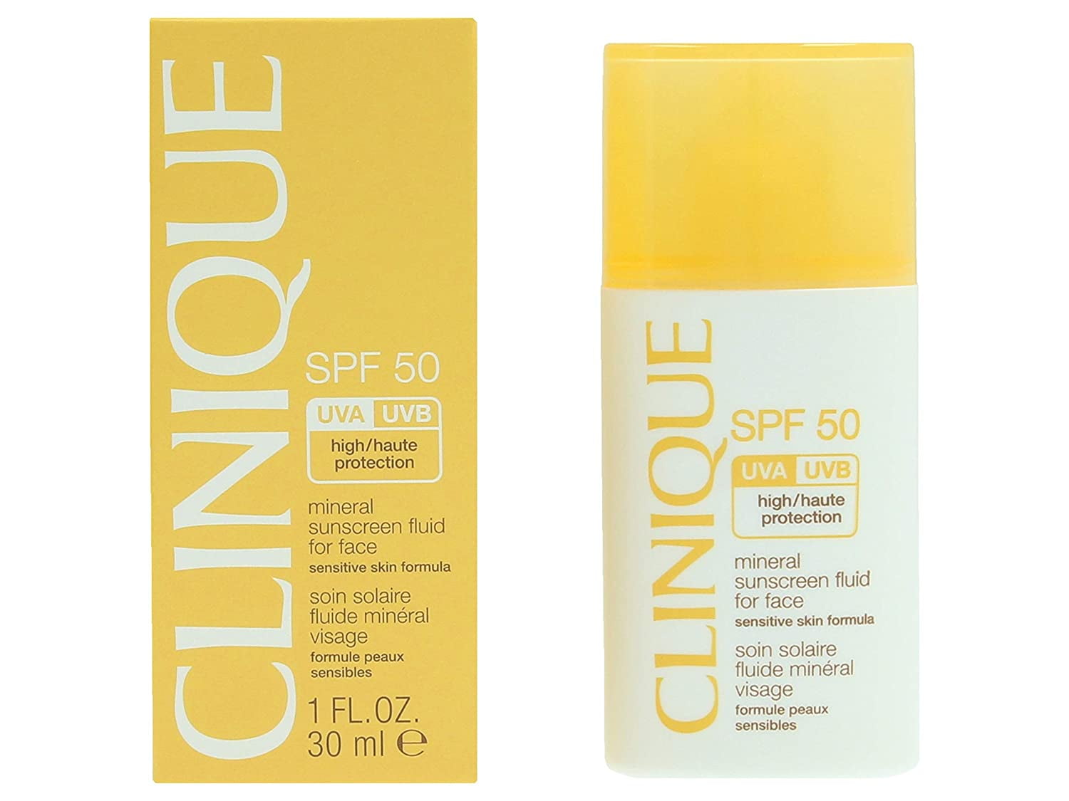 Broad Spectrum SPF 50 Mineral Sunscreen Fluid for Face by Clinique for ...