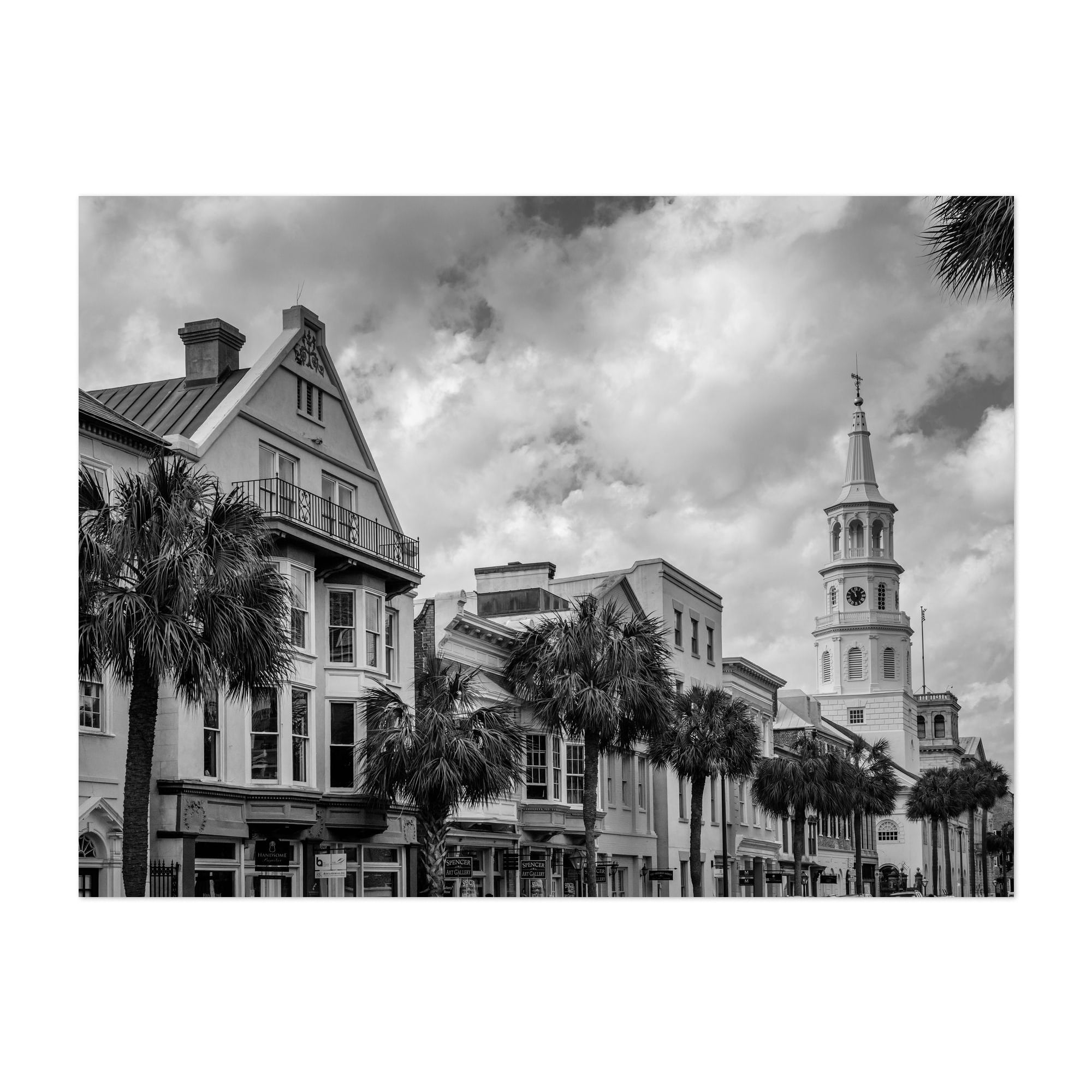 Broad Street B&W - Charleston South Carolina Photography Black and ...