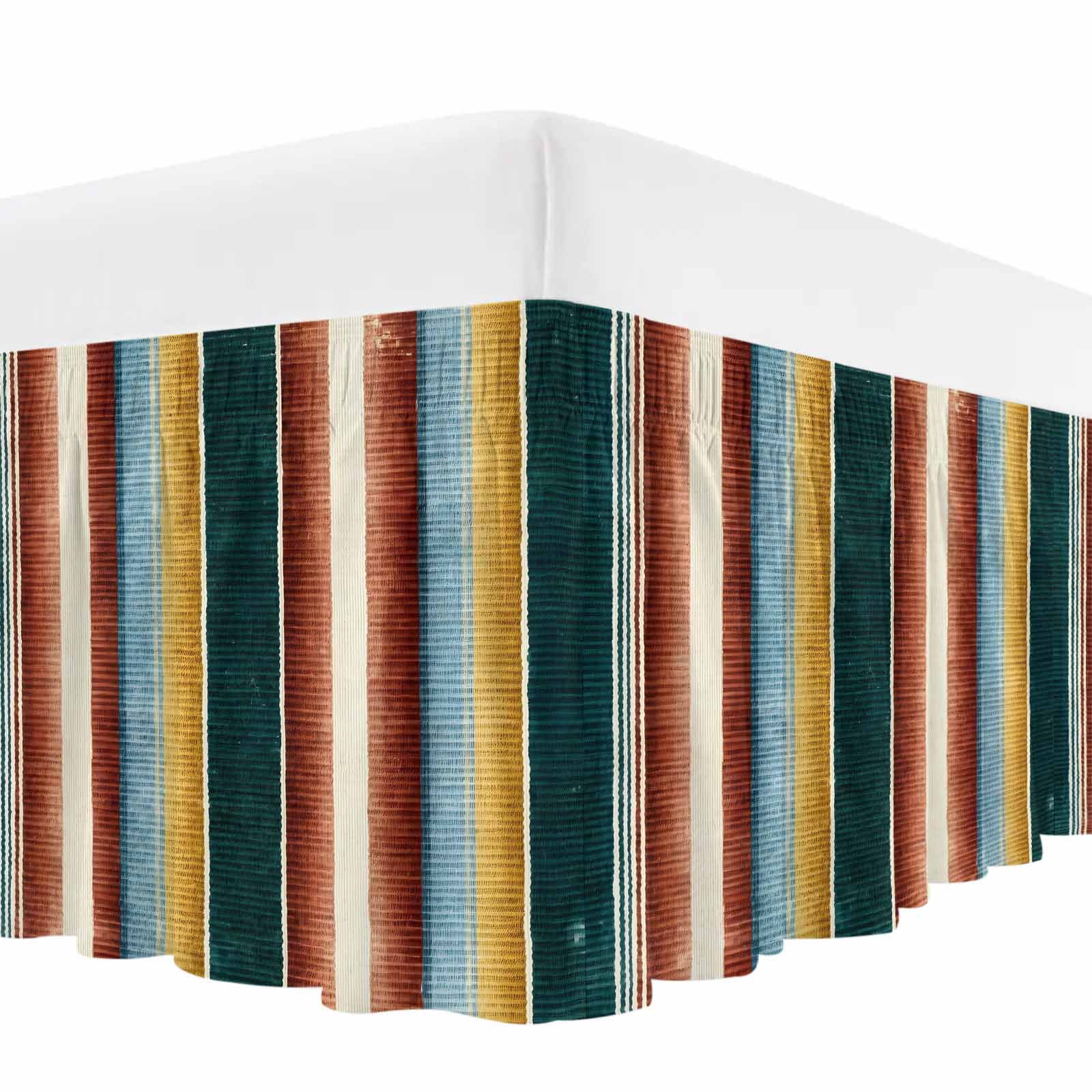 Broad Stripes Bed Skirt Bed Skirts King Size 16 Inch Drop, Modern ...