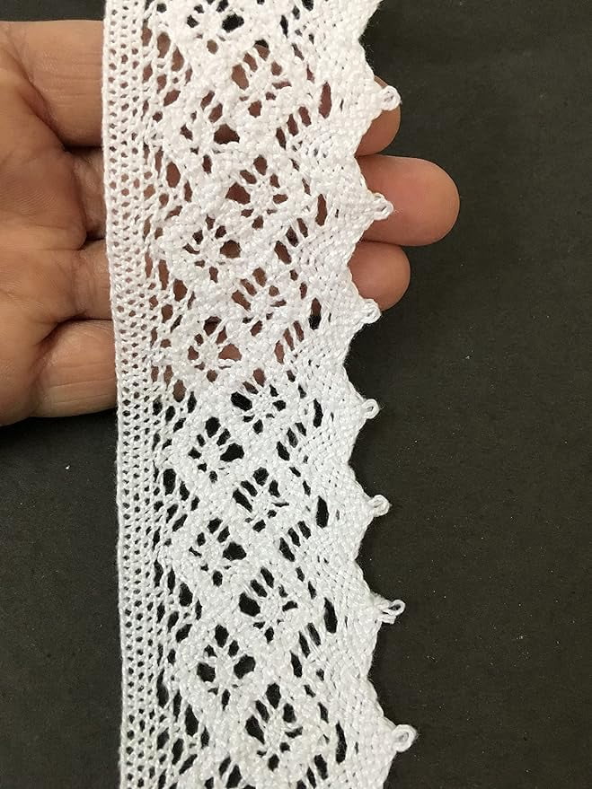 Broad White Crochet Croshia Crosia Lace And Border Material For Trims ...