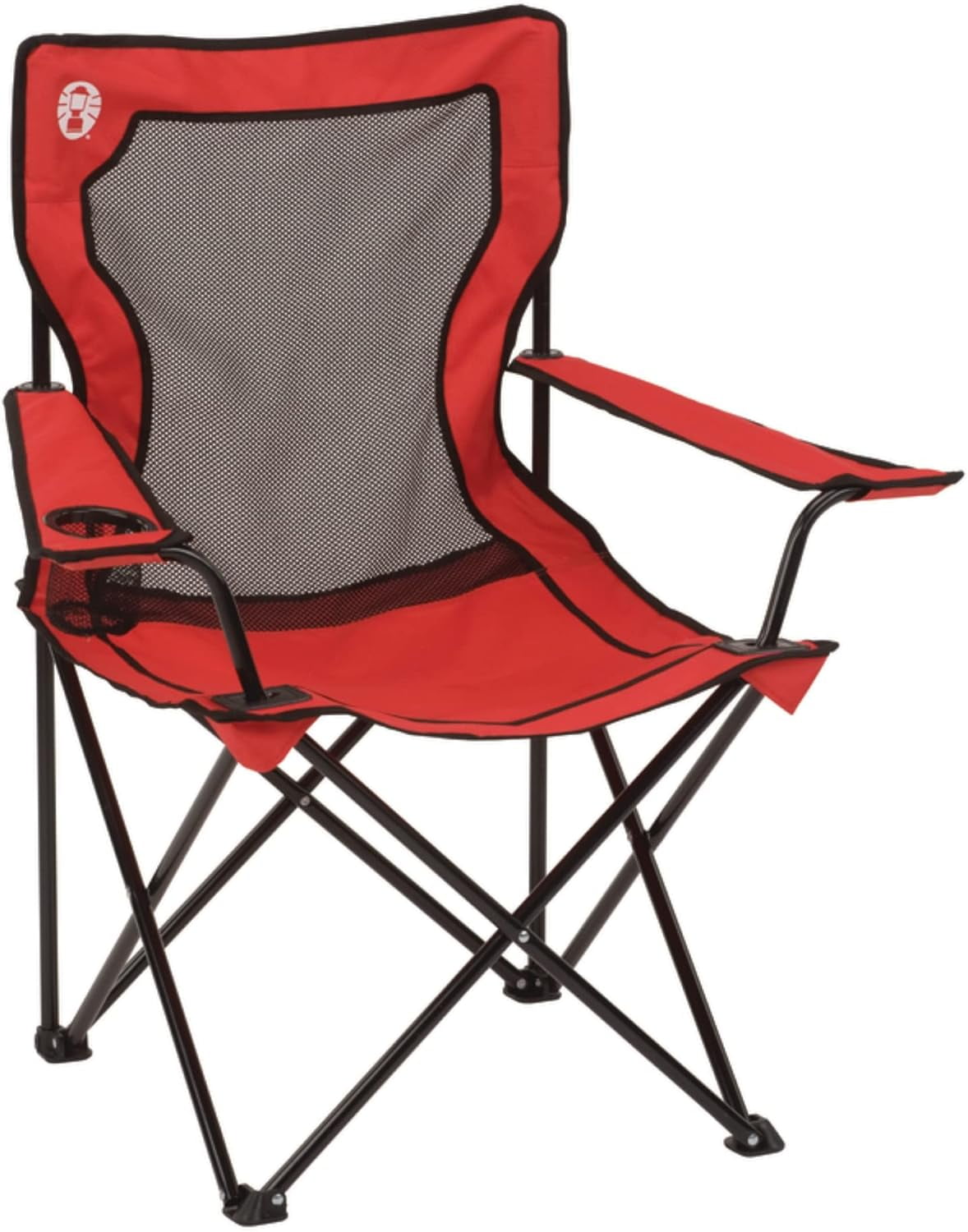 Broadband Mesh Quad Camp Chair with Carry Bag & Cup Holder, Cooling ...