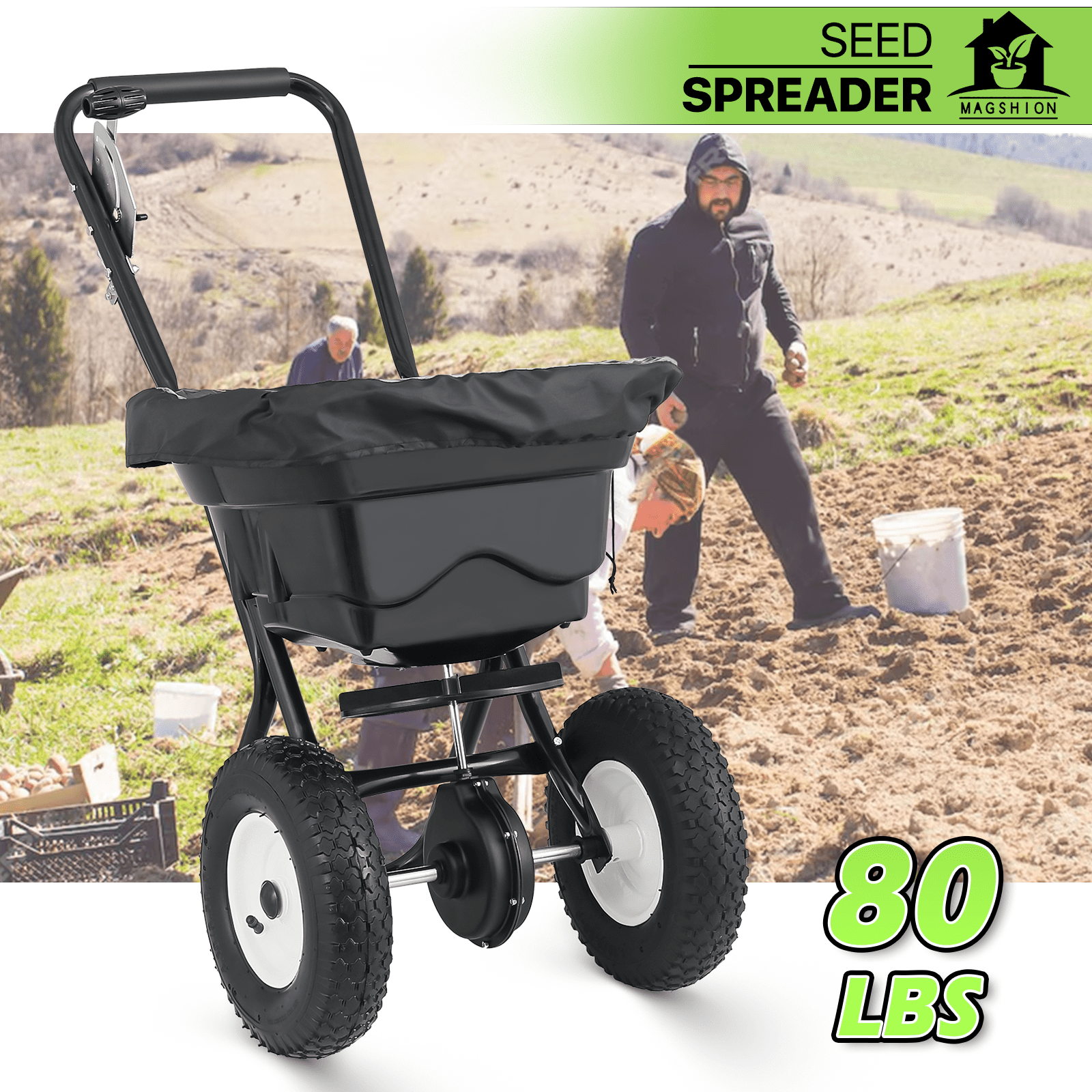 Broadcast Spreader Push Spreader Fertilizer Mini Broadcast Turf ...