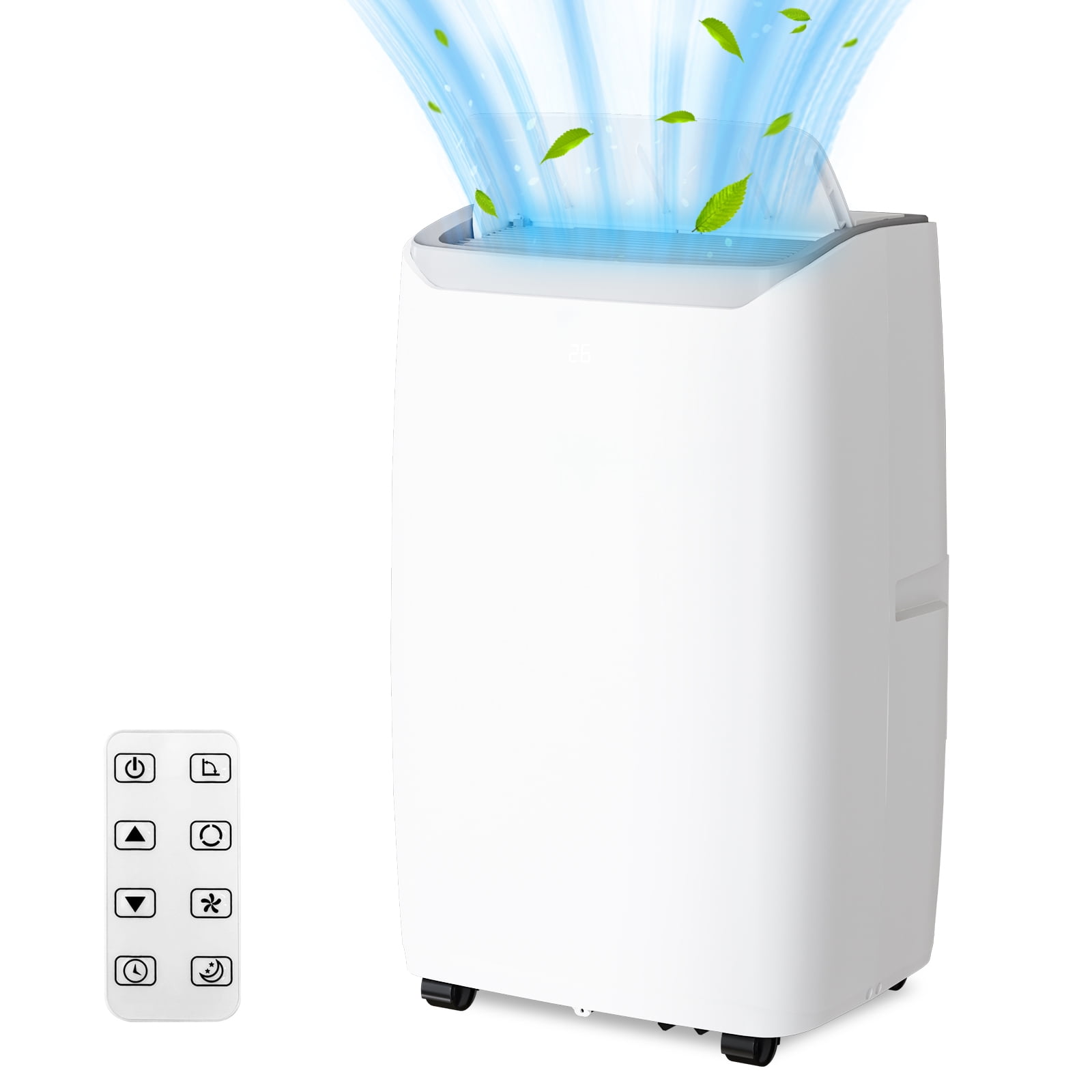 Broadfashion 12000 BTU 550 sq ft Portable Air Conditioner, White ...