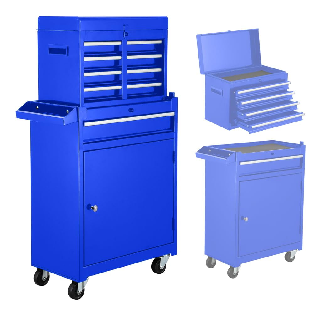 Broadfashion 5-Drawer High Capacity Rolling Tool Chest with Wheels ...