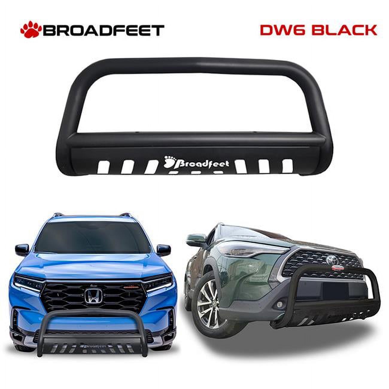 Broadfeet Motorsports Equipment DWFO-221-32-DW6-Black Front Bull Bar ...