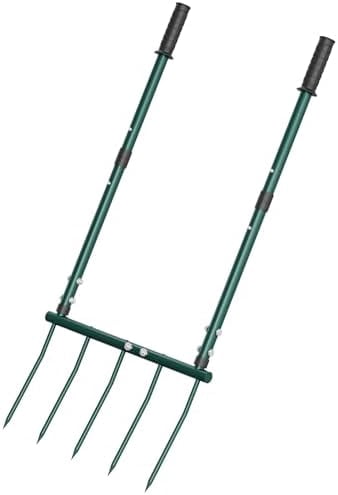 Broadfork Garden Tool, Pitch 5 Tines Hand Tiller, Garden with Ergonomic ...