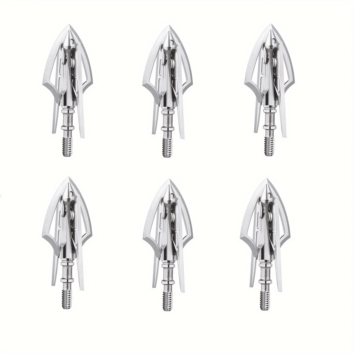 Broadheads 100 Grain 1 Fixed Sliver Blades& 2 Mechanical Blades, TT3 ...