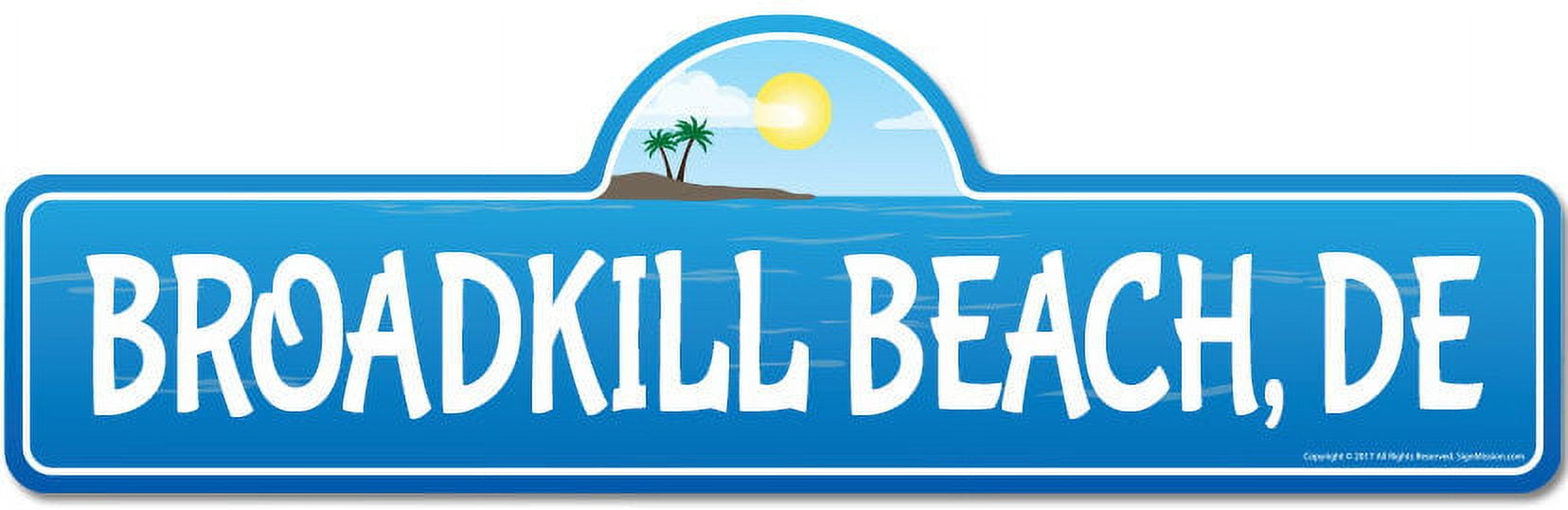 Broadkill DE Delaware Beach Street Sign | Indoor/Outdoor | Surfer Ocean ...