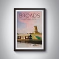Broads National Park Poster Travel Print Norfolk Suffolk Uk Vintage ...