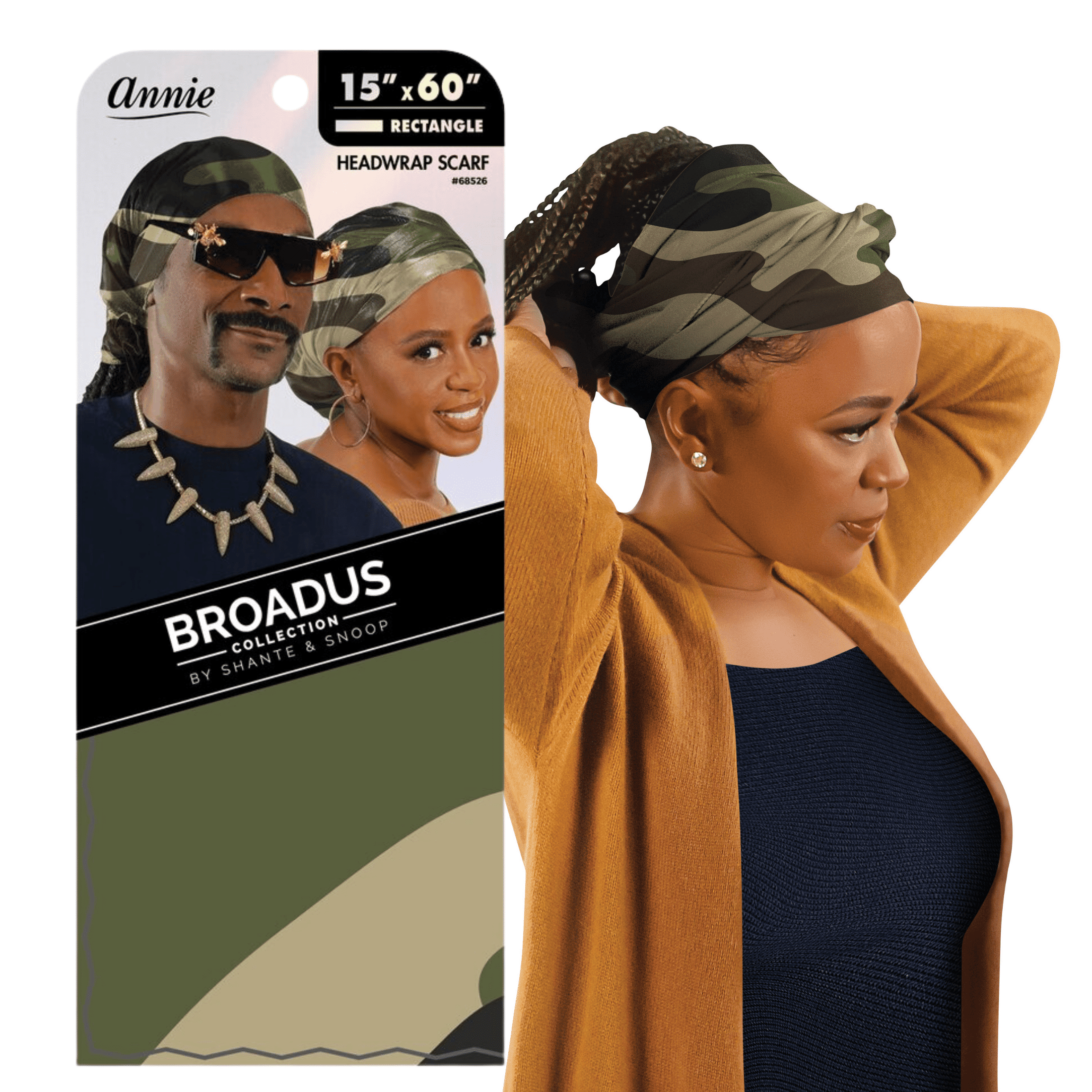 Broadus Collection Silk Satin Scarf by Shante & Snoop Dogg 60x15 ...