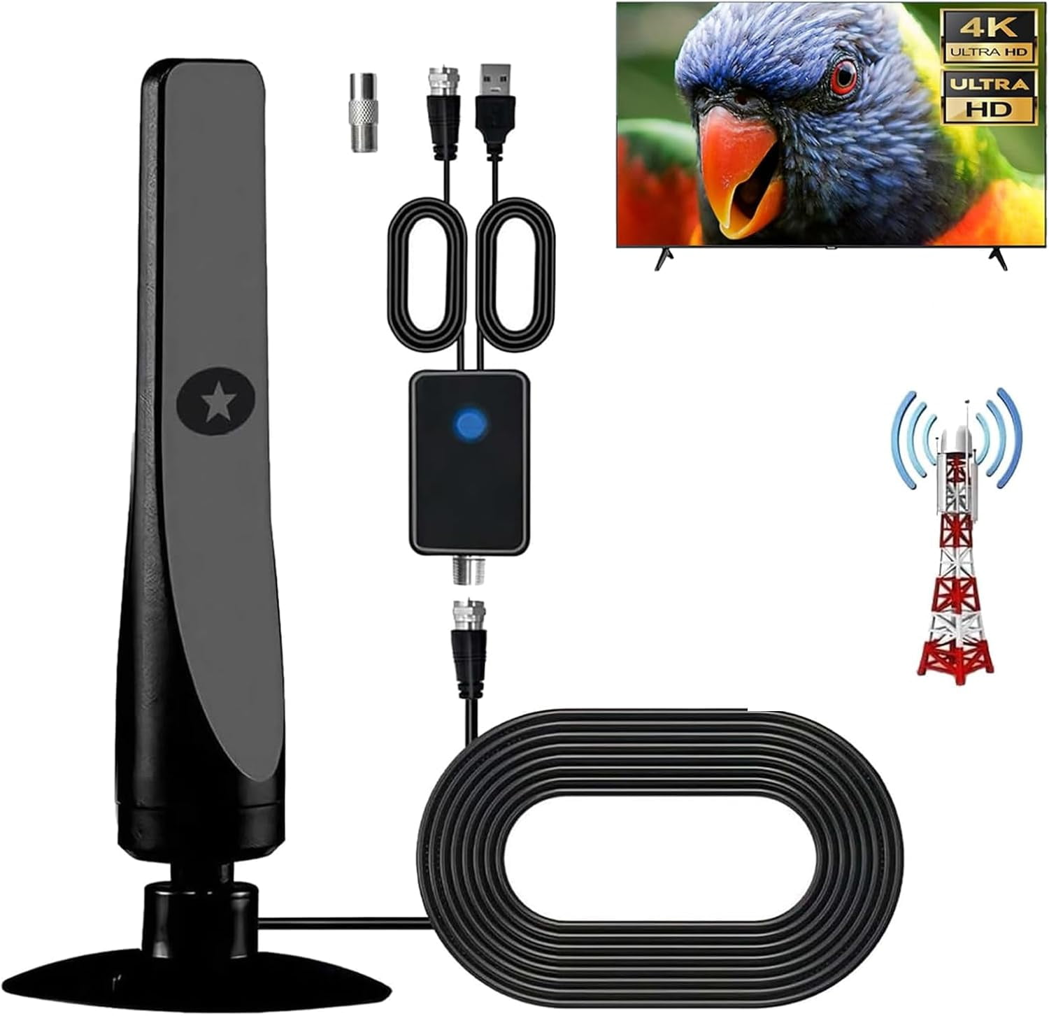 Broadwave TV Antenna 2025, Upgraded Digital Antenna for Smart TV Indoor ...