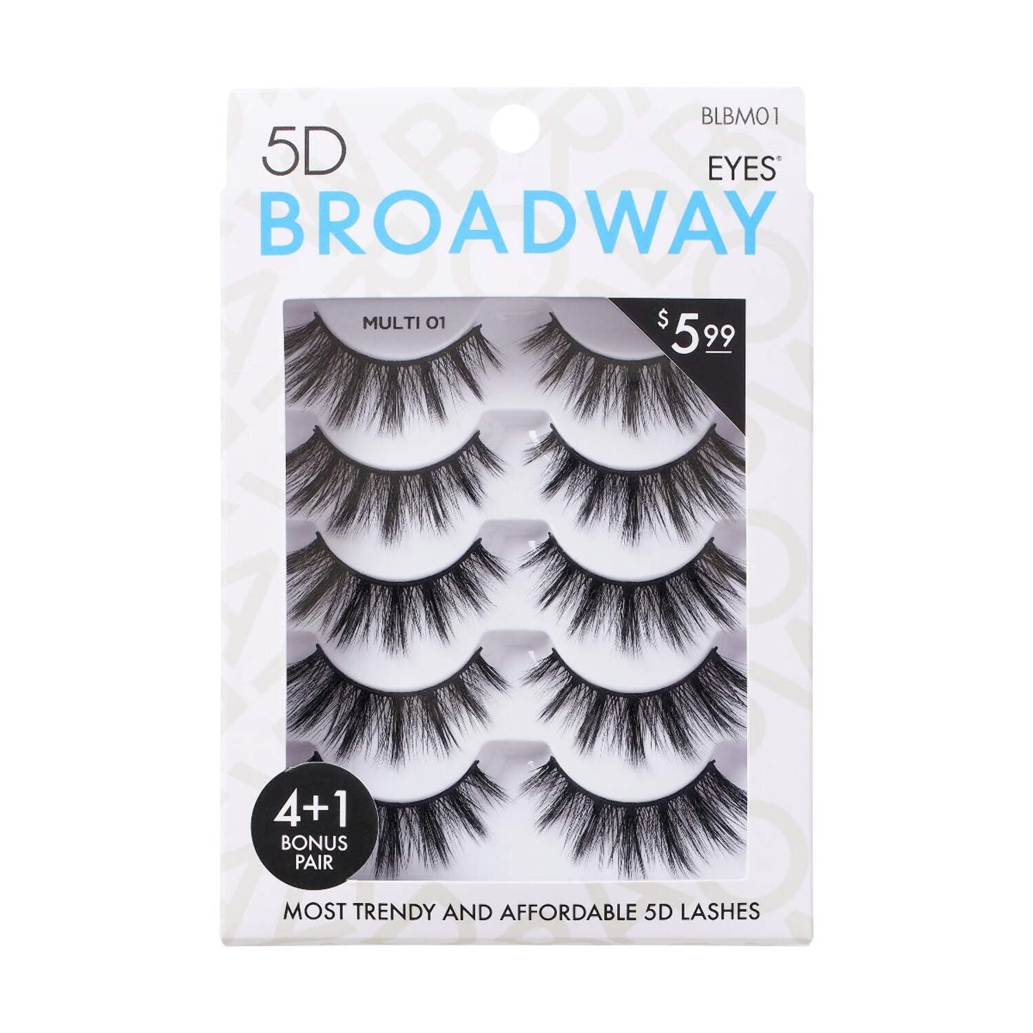 Broadway Eyes 5D Strip Lashes 5 Pair Multipack - Walmart.com