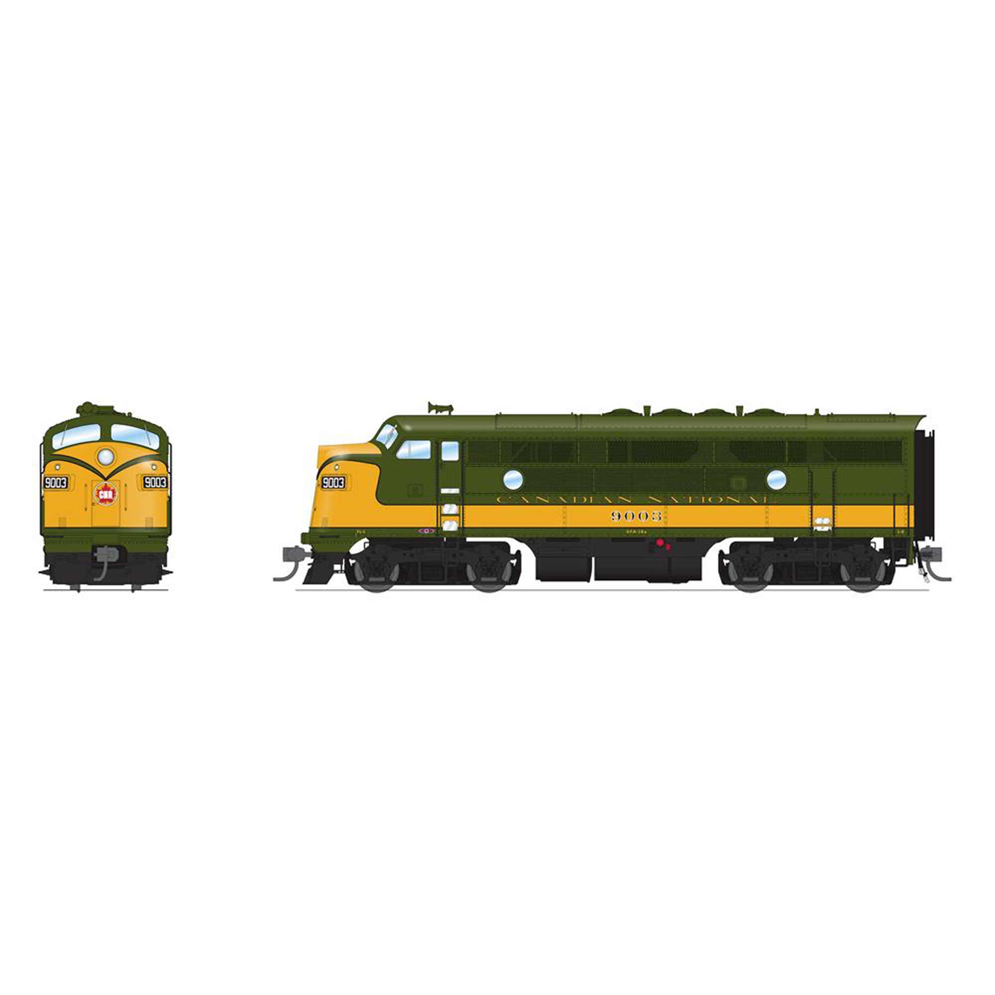 Broadway Limited Imports HO EMD F3A CN 9005 Olive Green & Imt.Gold ...