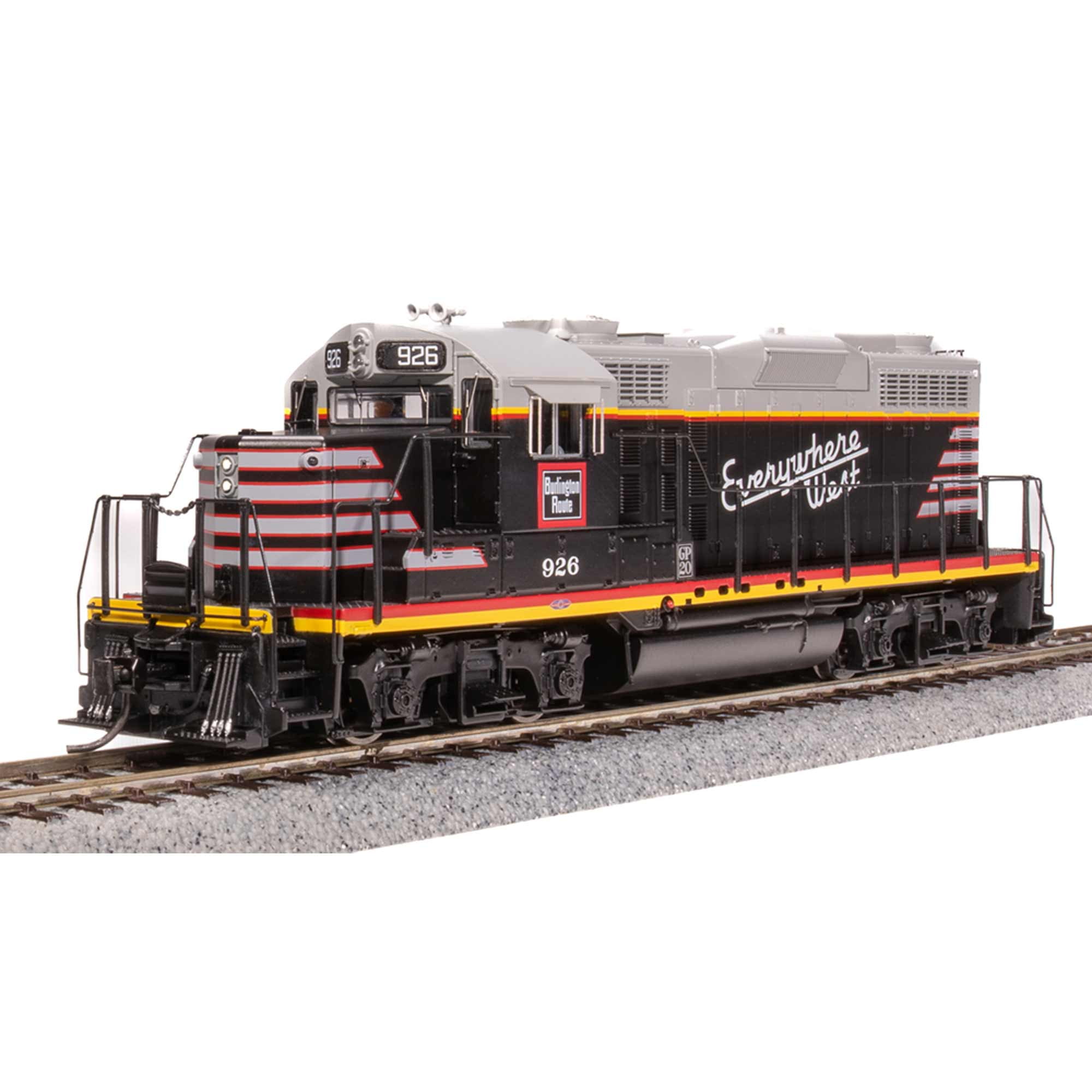 Broadway Limited Imports HO EMD GP20 Blackbird Scheme Prgn4 CBQ 925 BLI7474 HO Locomotives ...