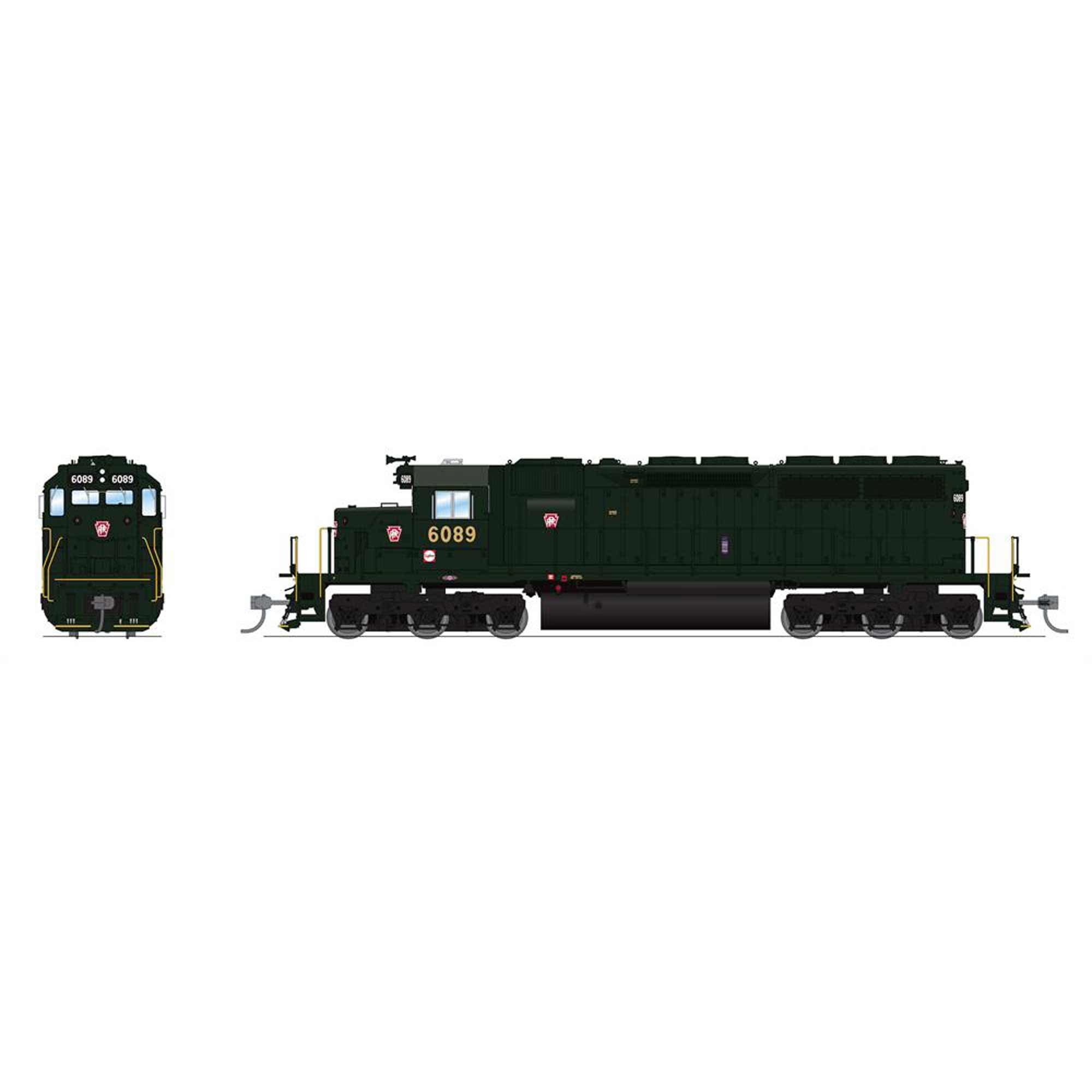 Broadway Limited Imports HO EMD SD40 PRR 6100 DGLE No-Sound DCC Ready ...
