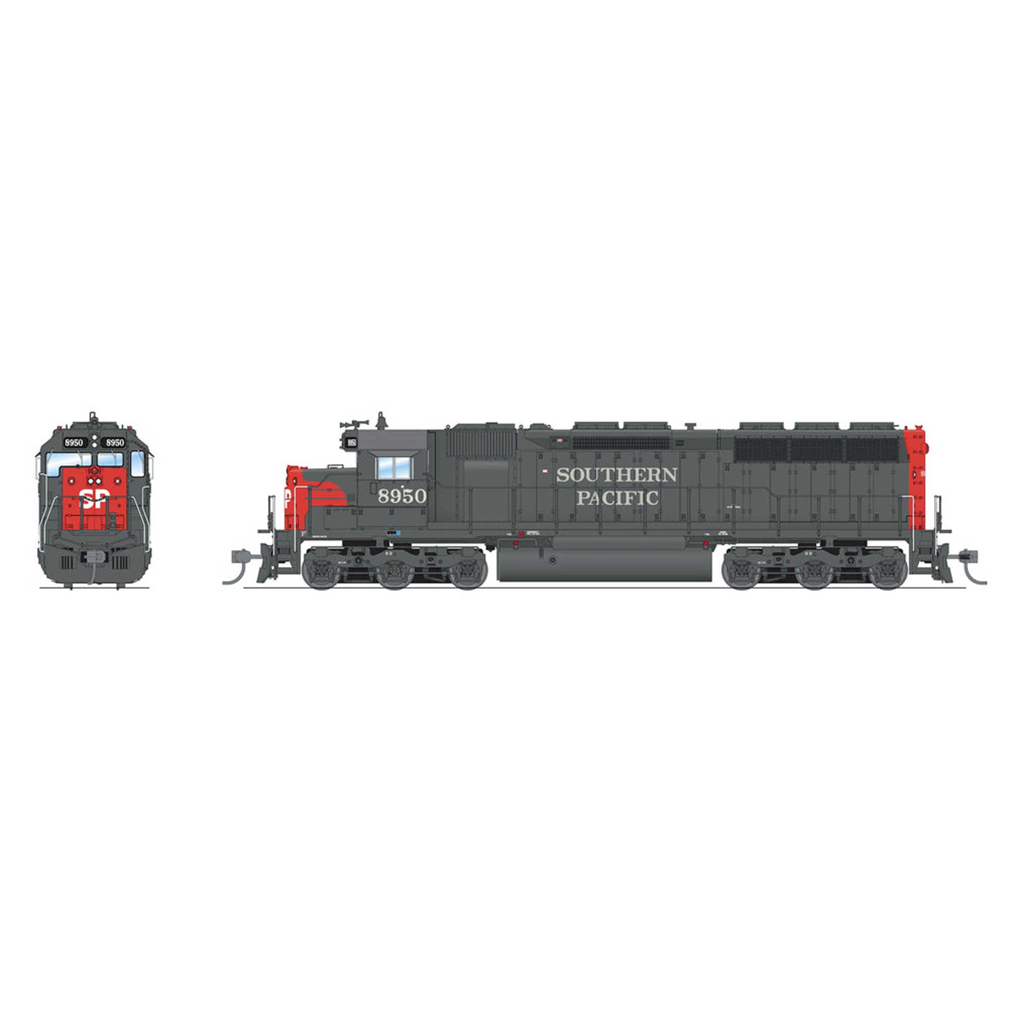 Broadway Limited Imports HO EMD SD45 SP 8956 Bloody Nose Paragon4 BLI7946 HO Locomotives ...