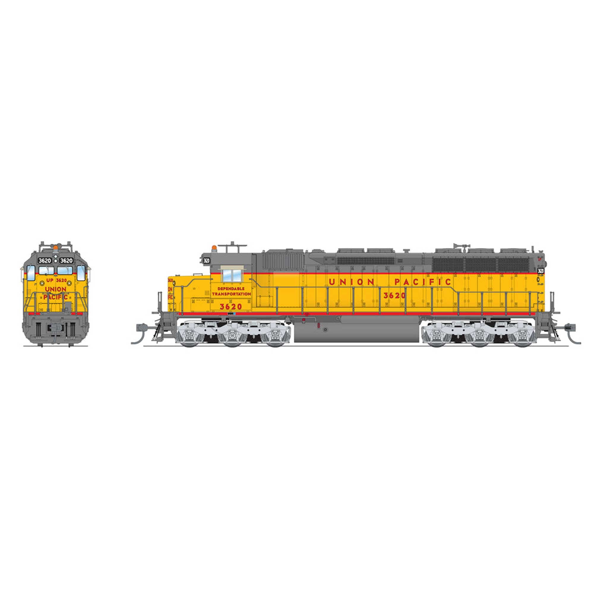 Broadway Limited Imports HO EMD SD45 UP 3632 Delivery Scheme Paragon4 ...