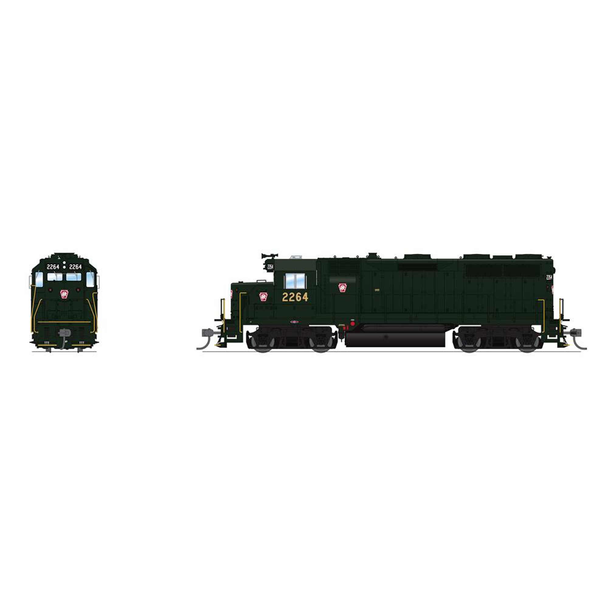 Broadway Limited Imports HO Loco EMD GP35 Red Keystone Prgn4 PRR 2287 ...
