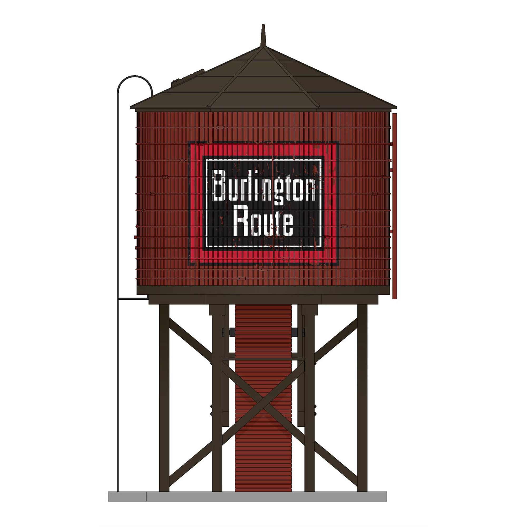 Broadway Limited Imports HO Operating Water Tower w/ Sound CB&Q ...