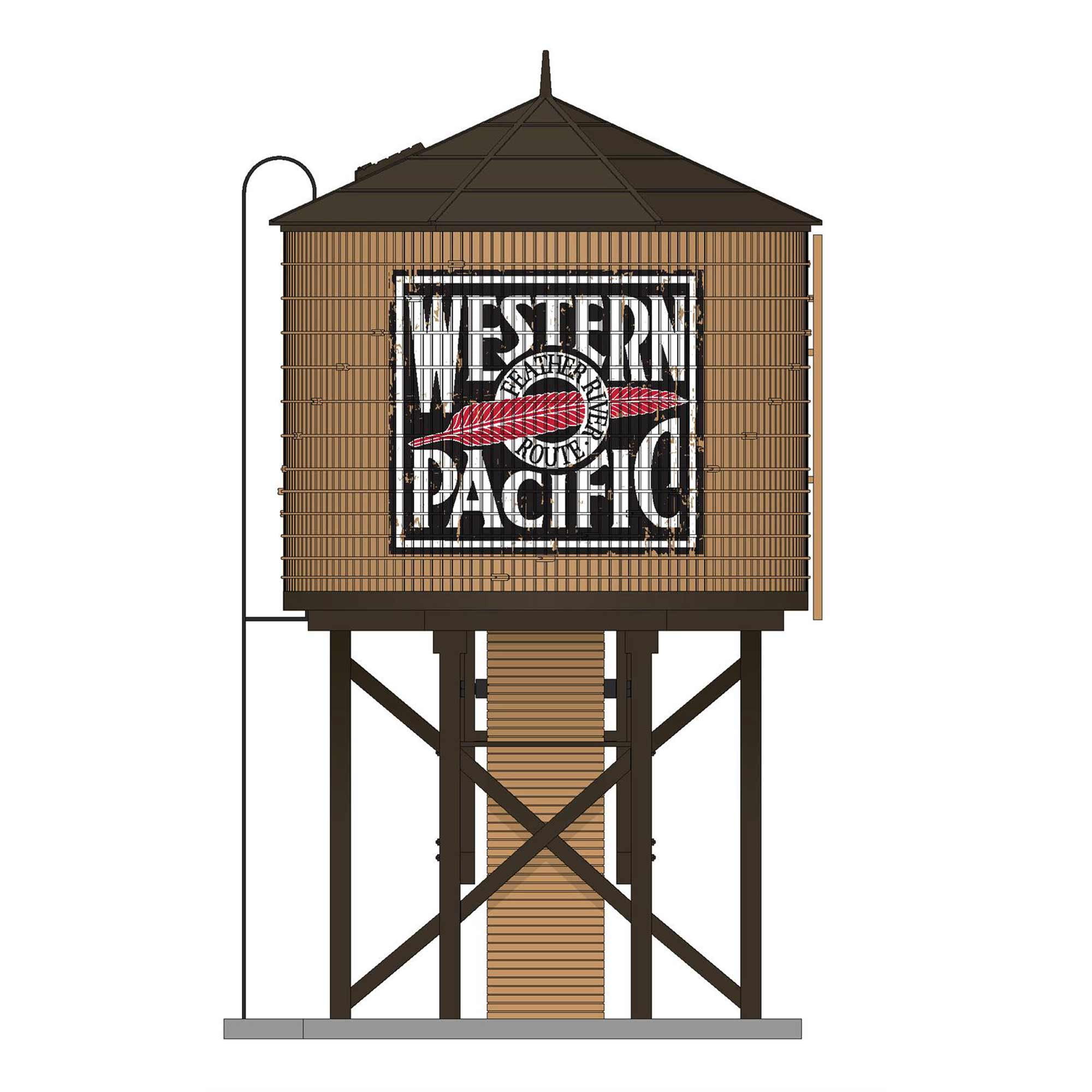 Broadway Limited Imports HO Operating Water Tower w/ Sound WP Weathered ...
