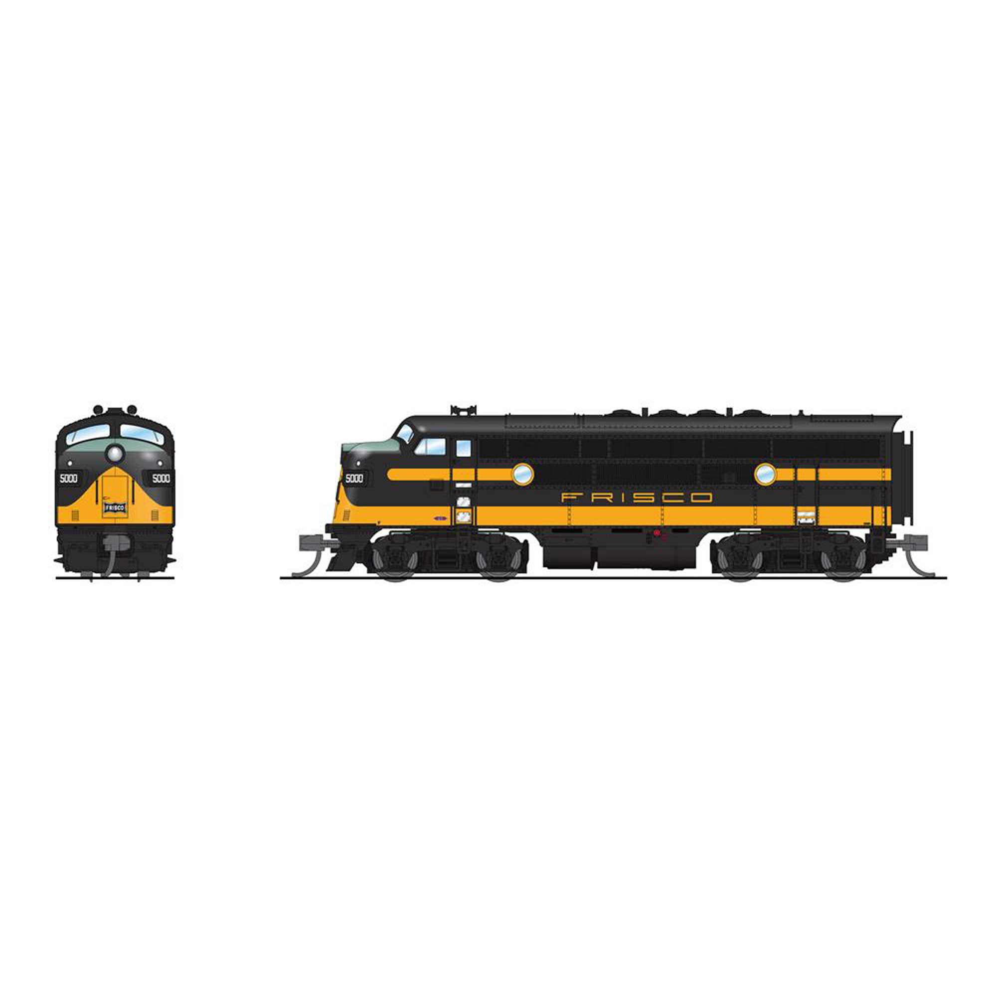 Broadway Limited Imports N EMD F3A SLSF 5001 Black & Yellow Paragon4 BLI7730 N Locomotives ...