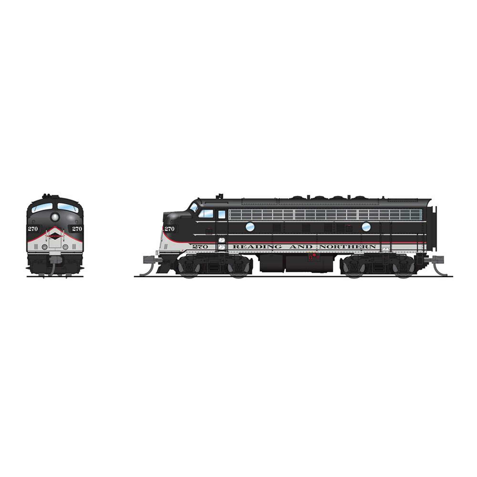 Broadway Limited Imports N EMD F7 AB RBMN 270/275 A-unit Prgn4 Unpwrd B ...