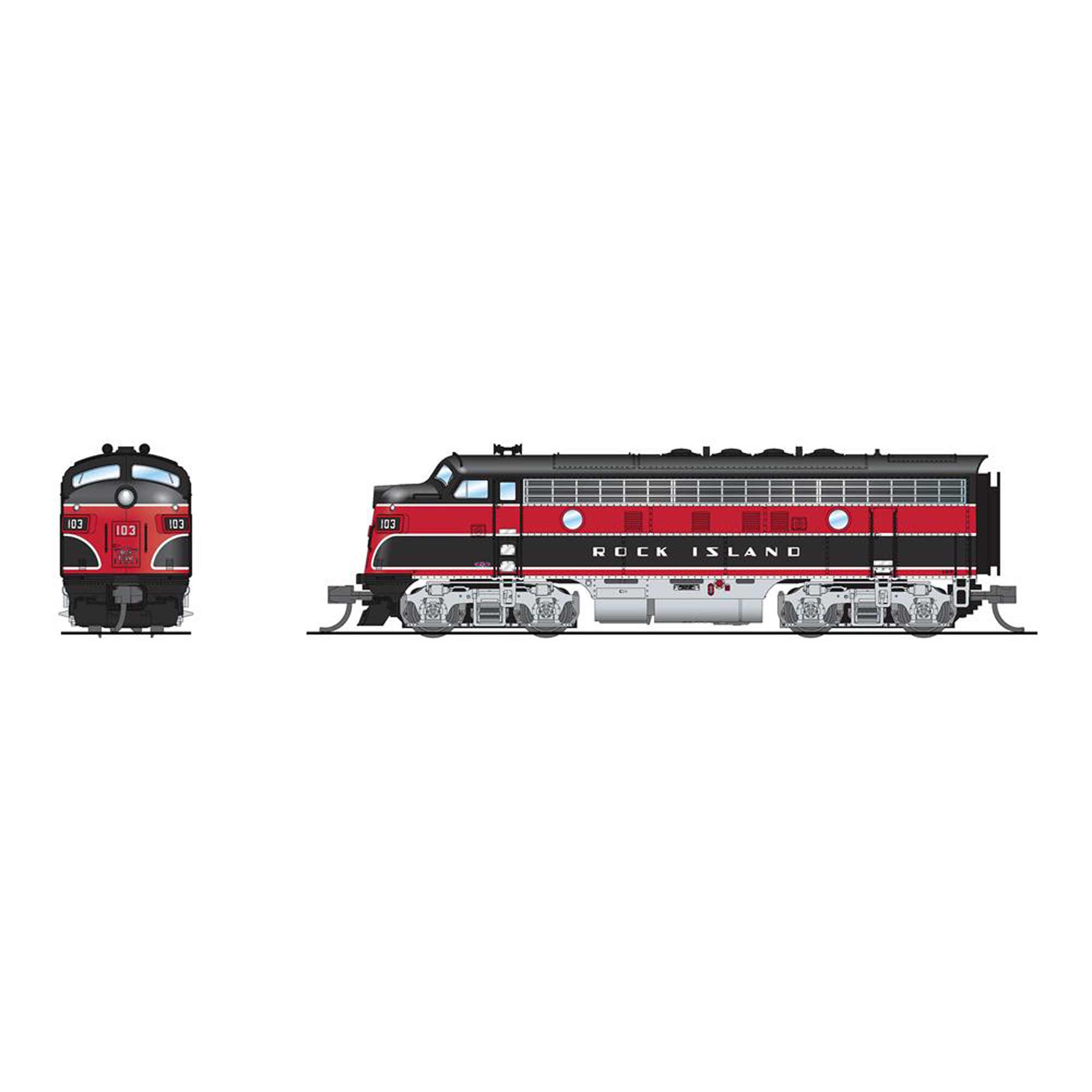 Broadway Limited Imports N EMD F7A CRIP 115 Aluminum Trucks Paragon4 BLI7769 N Locomotives ...
