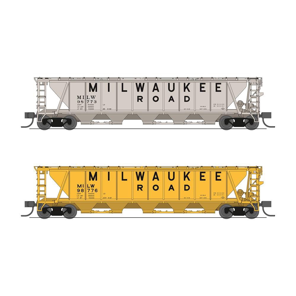 Broadway Limited Imports N H32 Covered Hopper MILW 2-pack BLI7262 N ...