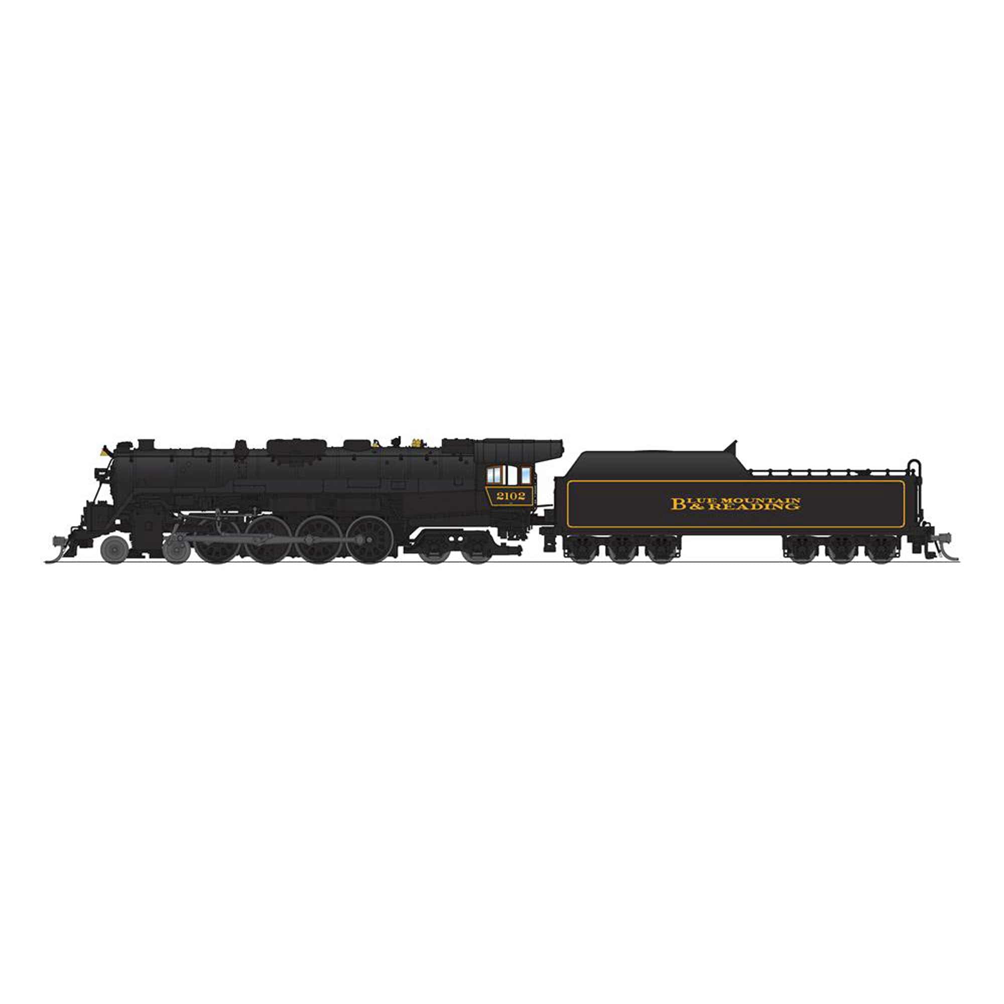 Broadway Limited Imports N T1 4-8-4 Blue Mtn&Reading Prgn4 RBMN #2102 ...