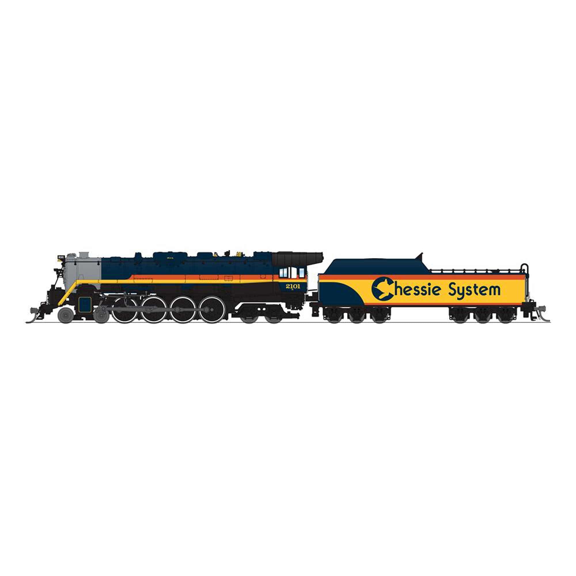 Broadway Limited Imports N T1 4-8-4 Chessie Steam Prgn4 Reading #2101 ...