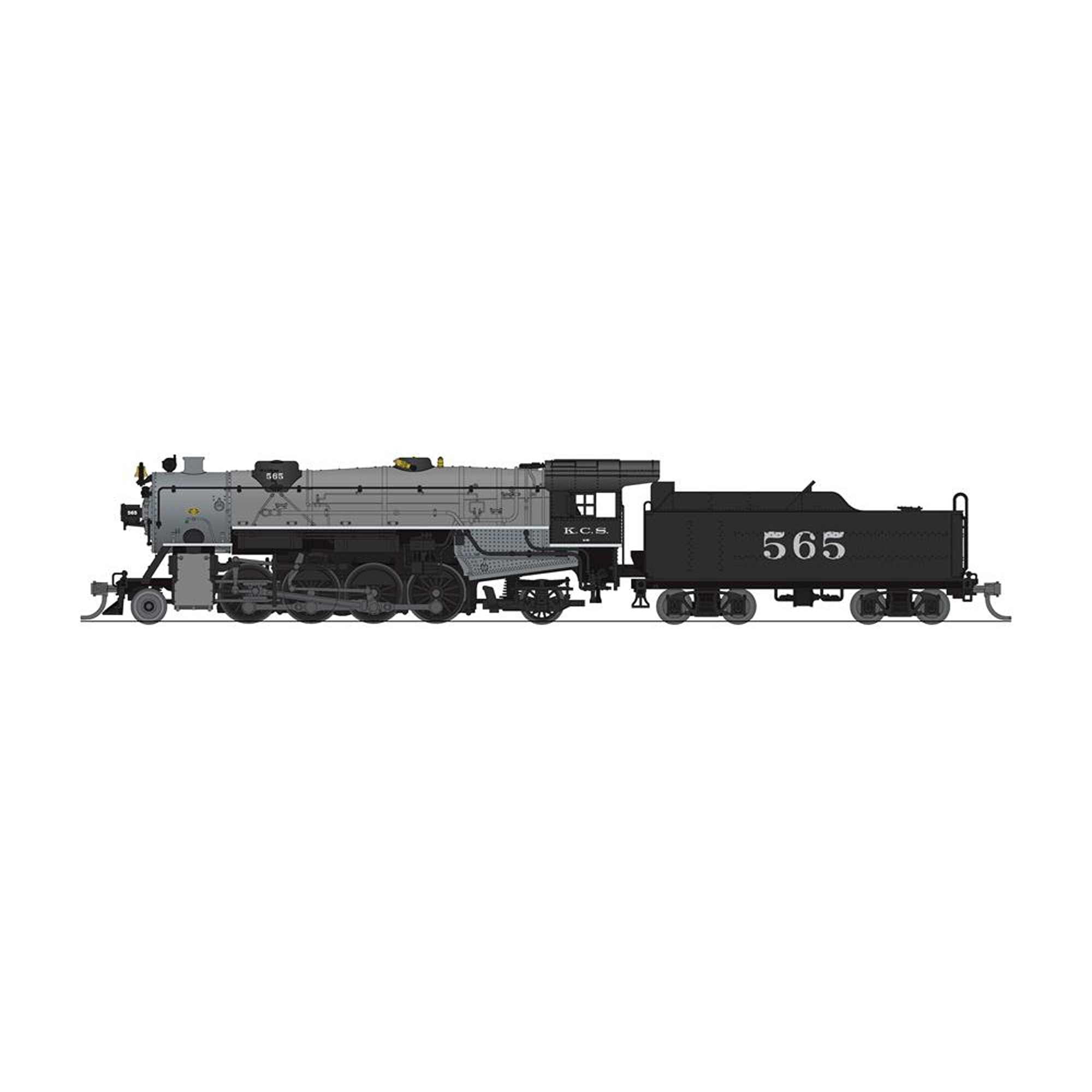 Broadway Limited Imports N USRA Heavy Mikado KCS 562 Light Gray Prgn4 ...