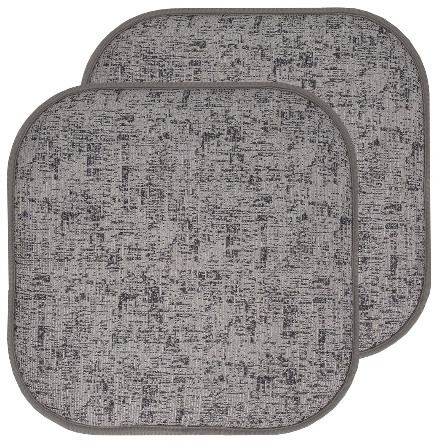 Broadway Memory Foam No Slip Back 16 x 16 Chair Pad Cushion 2 Pack ...