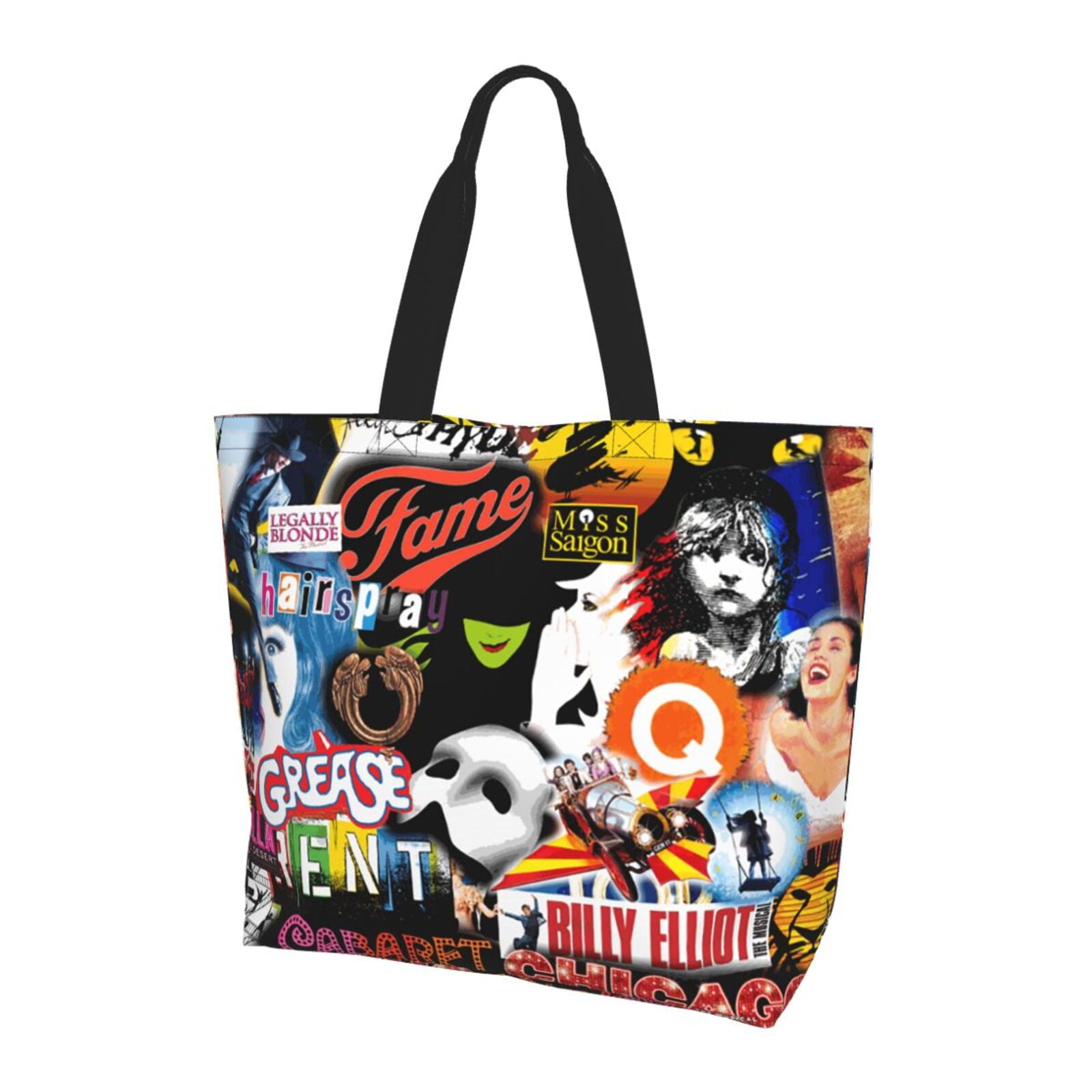Broadway Movie Musical Canvas Tote Bag Women Kitchen Reusable Grocery ...